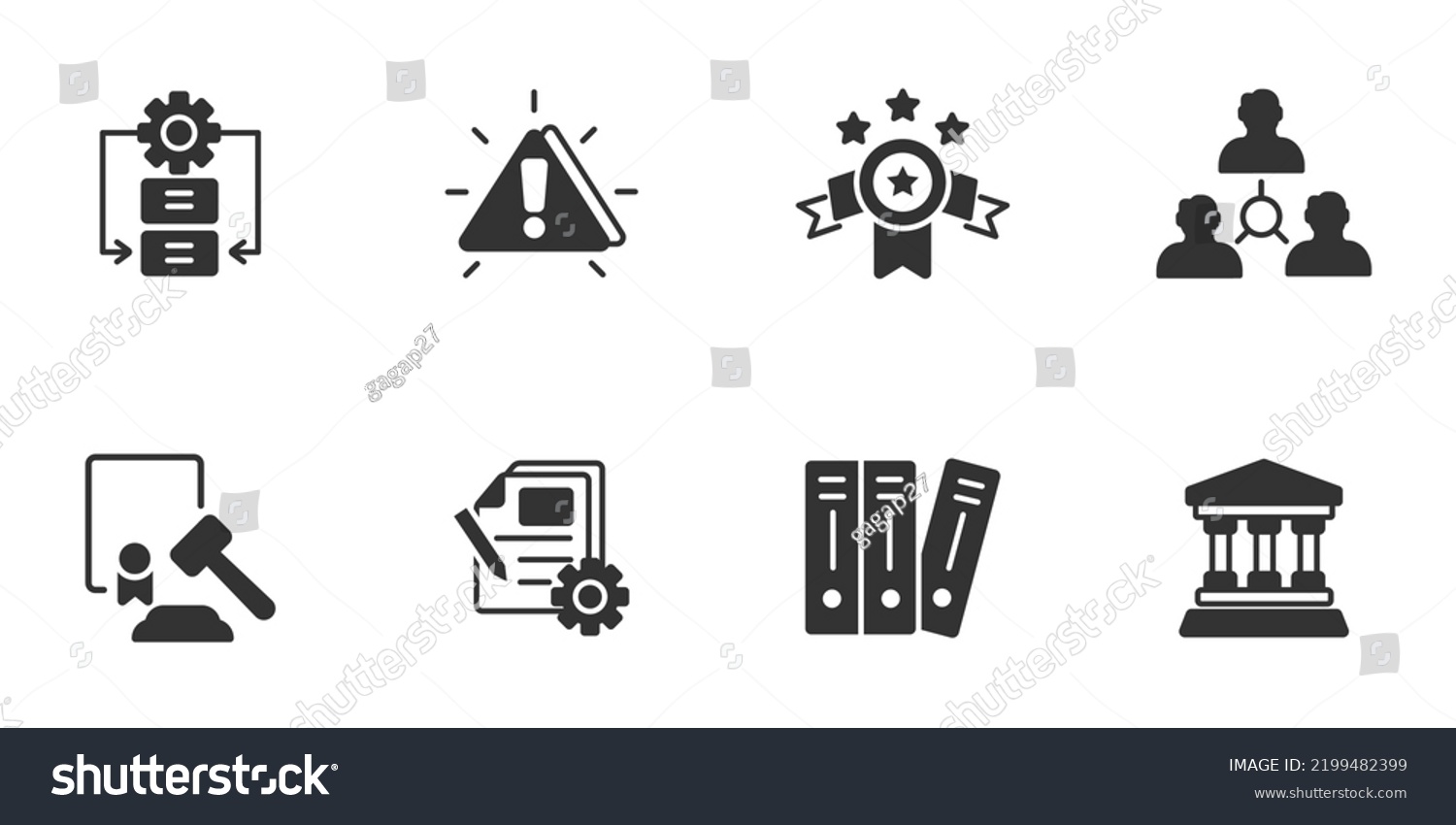 Compliance Icons Set Compliance Pack Symbol Stock Vector Royalty Free