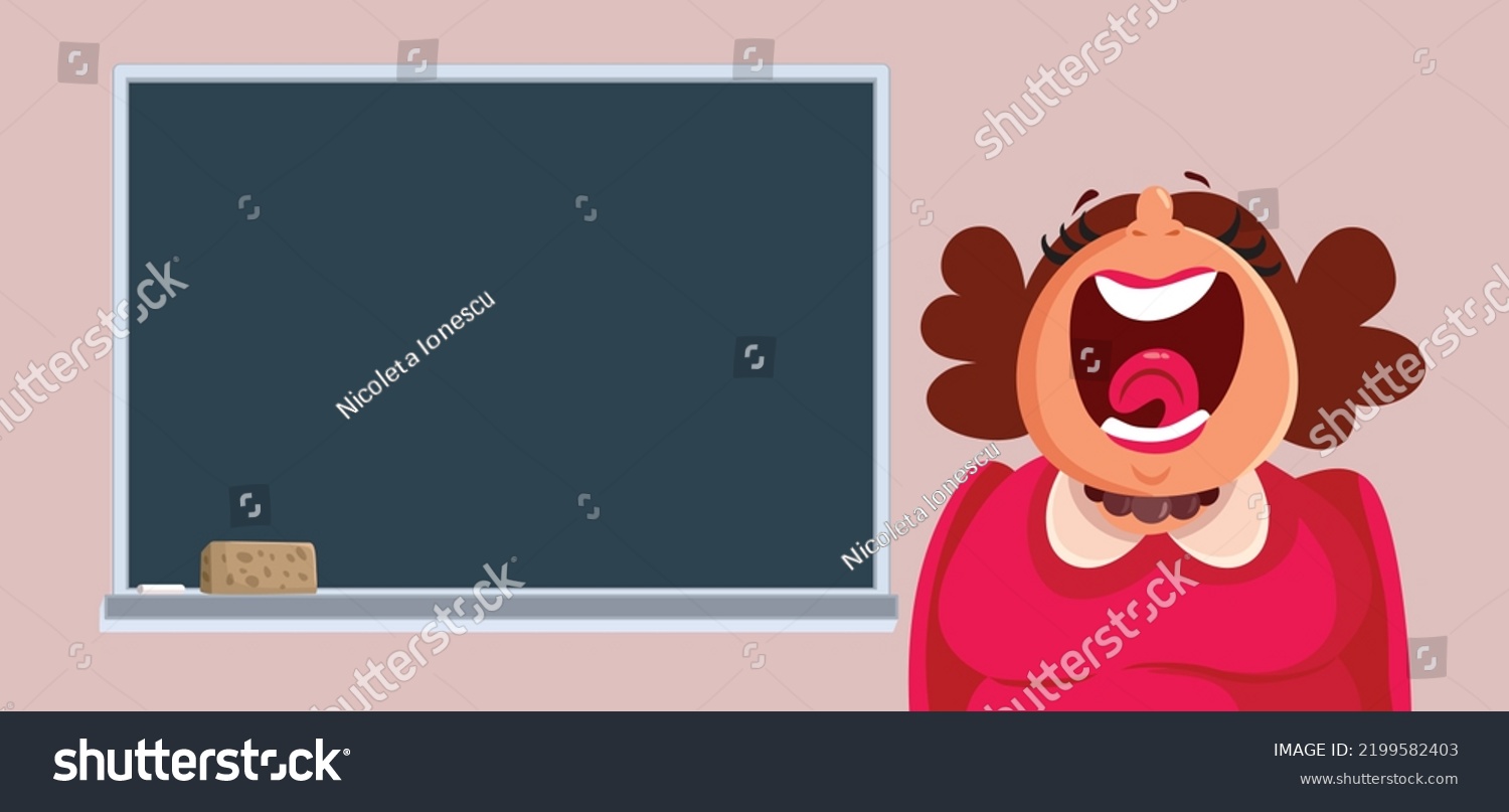 Professor Talking Front Class Vector Cartoon Stock Vector Royalty Free 2199582403 Shutterstock