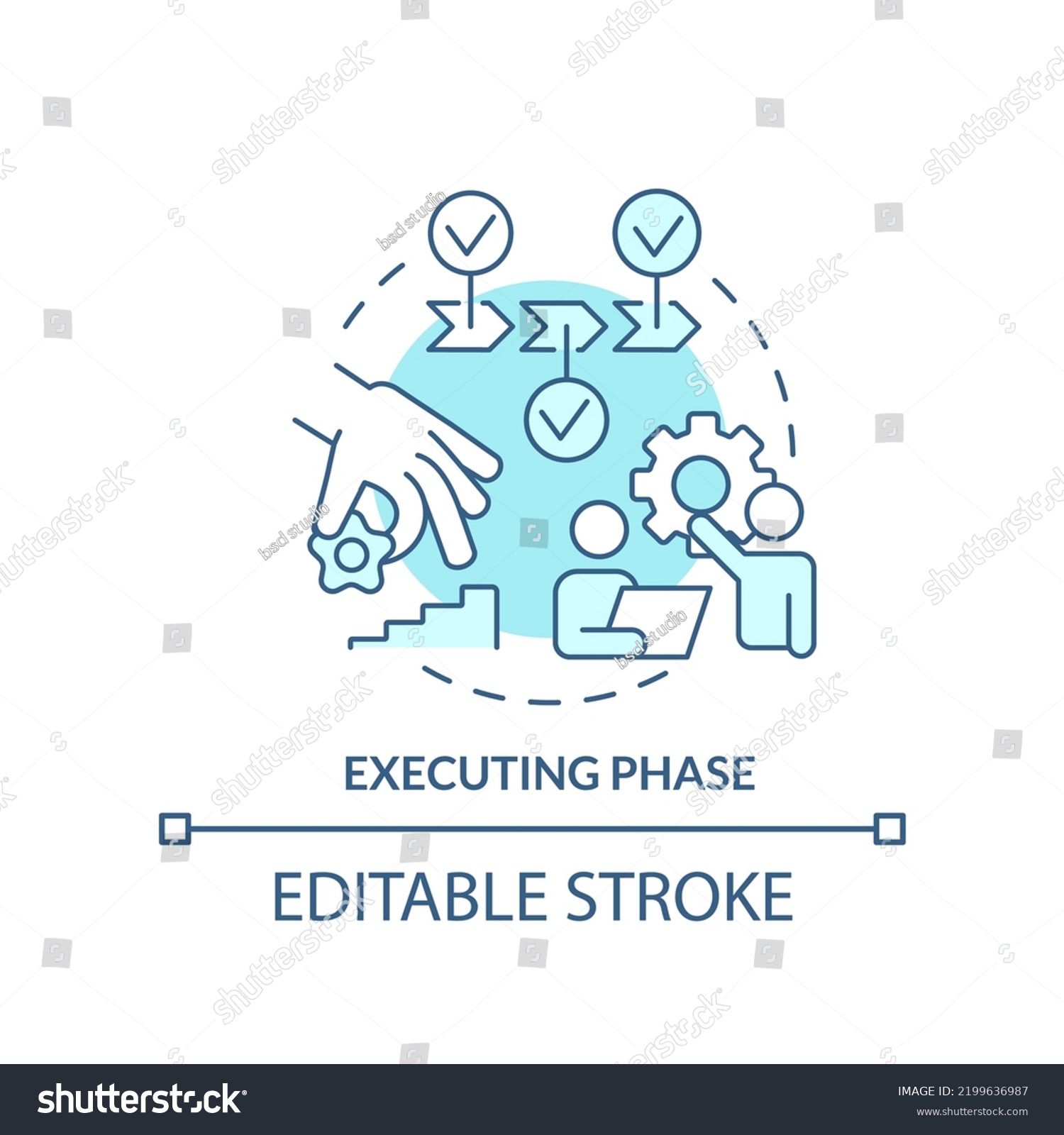 Executing Phase Turquoise Concept Icon Tasks Stock Vector (Royalty Free ... Executing Phase Turquoise Concept Icon Tasks Stock Vector (Royalty Free ...