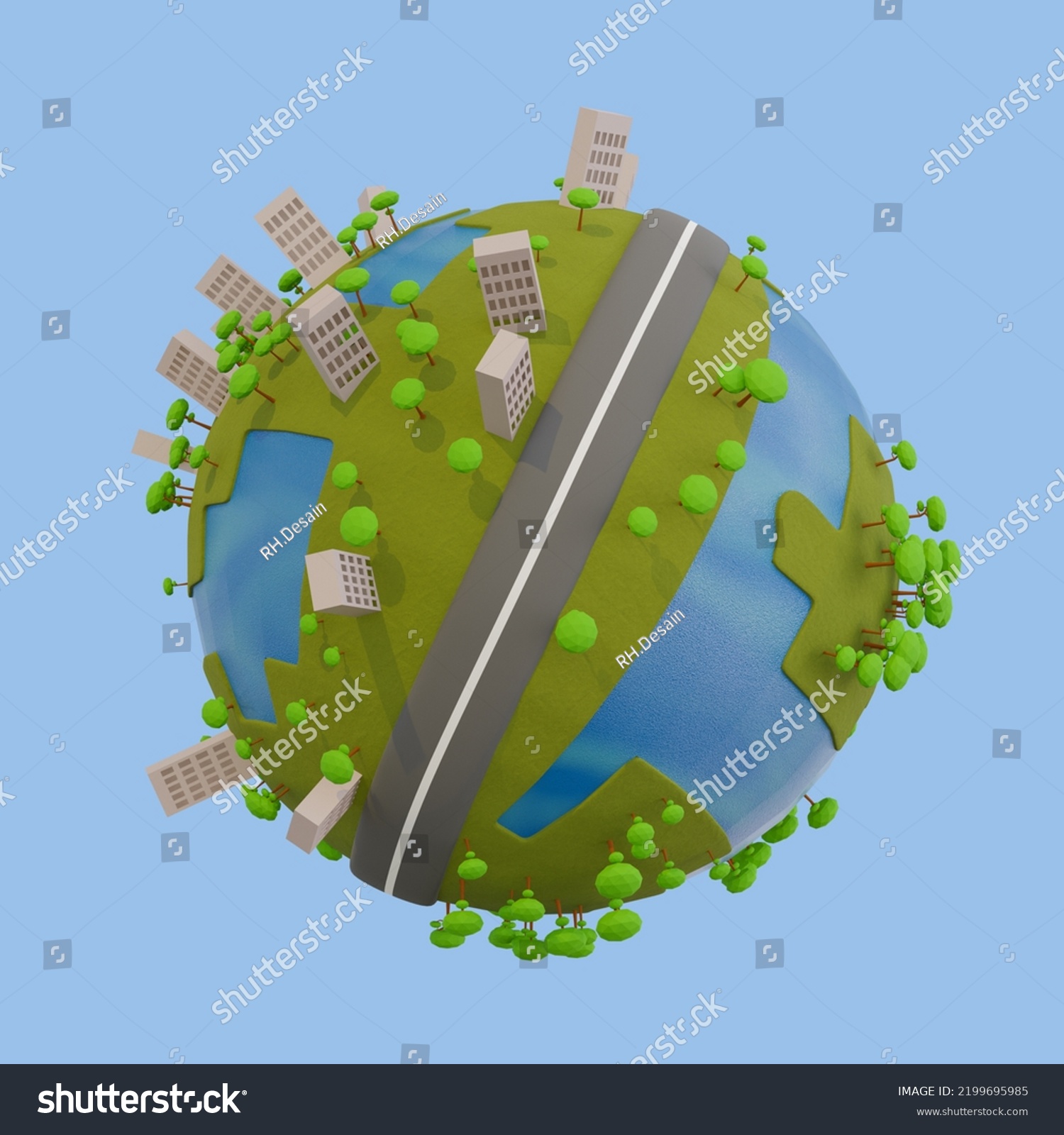 World Planet Concept City Forest Difference Stock Illustration ... World Planet Concept City Forest Difference Stock Illustration ...