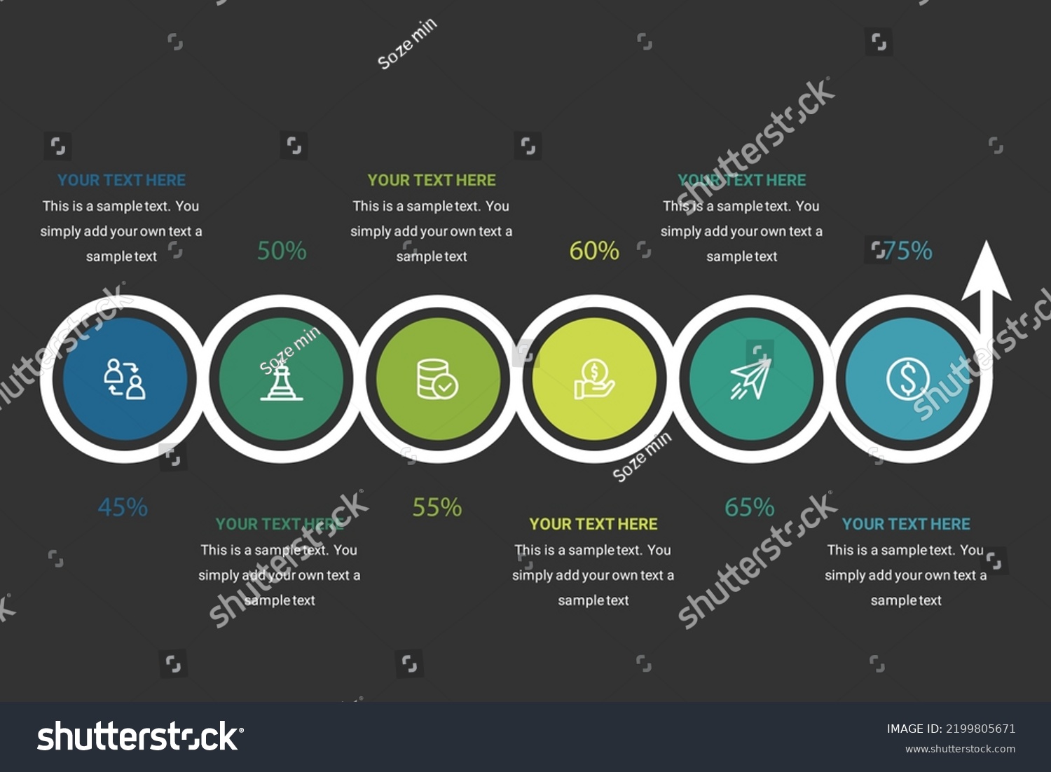World Map Pie Chart Data Visualization Stock Vector (Royalty Free ...