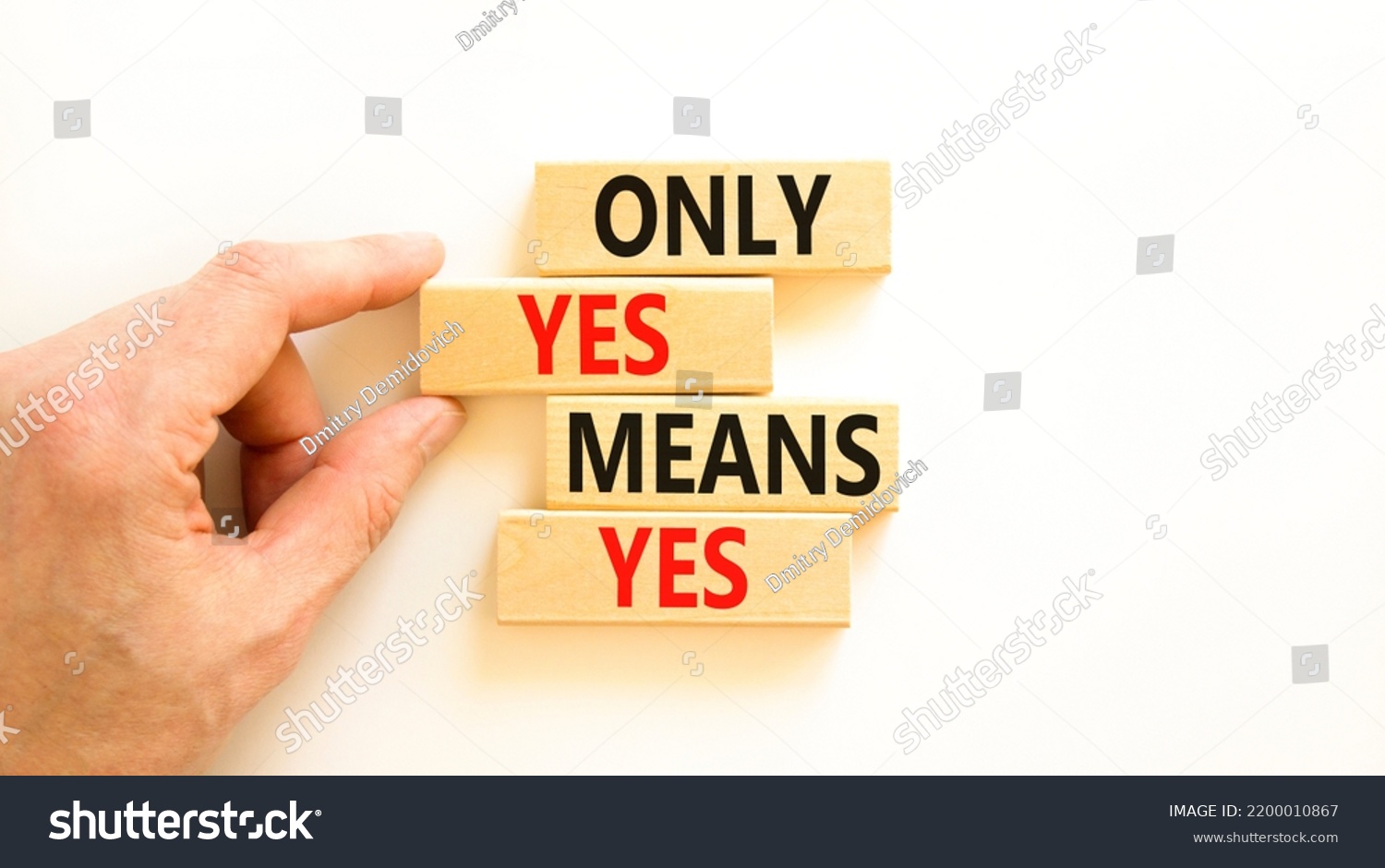 Only Yes Means Yep Symbol Concept Stock Photo 2200010867 | Shutterstock