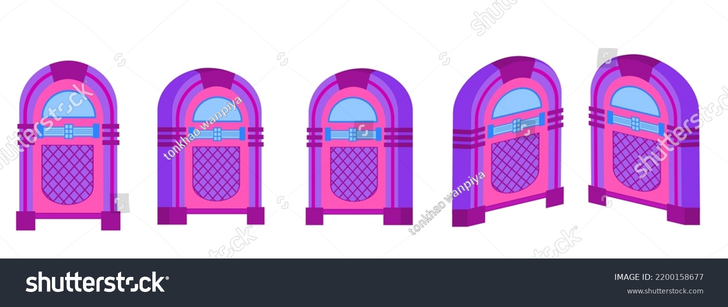 Old Jukebox Music Player Front Side Stock Vector (Royalty Free ... Old Jukebox Music Player Front Side Stock Vector (Royalty Free ...