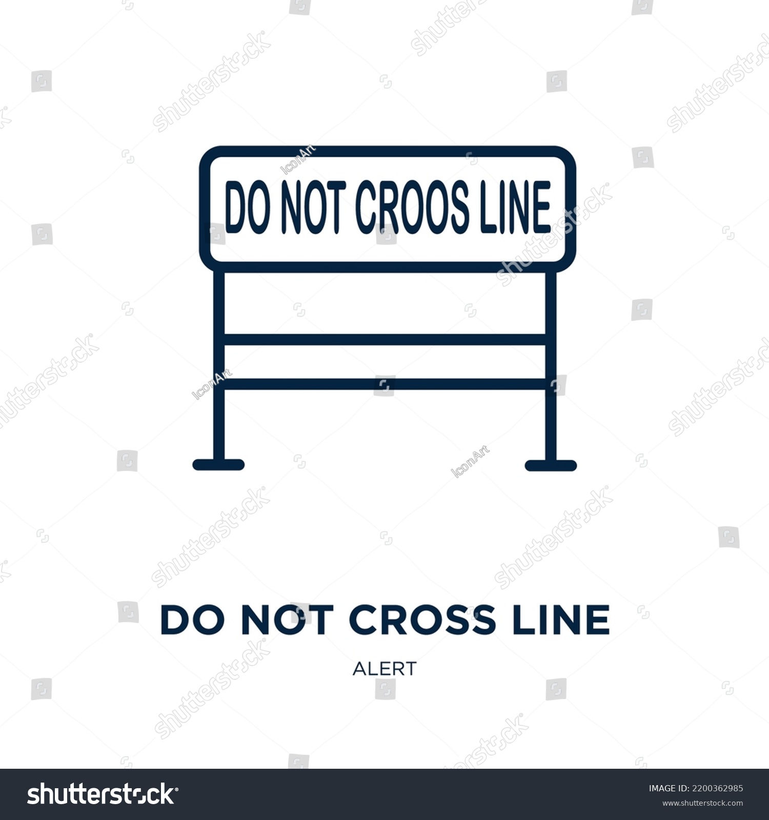Do Not Cross Line Icon Alert Stock Vector (Royalty Free) 2200362985 ... Do Not Cross Line Icon Alert Stock Vector (Royalty Free) 2200362985 ...