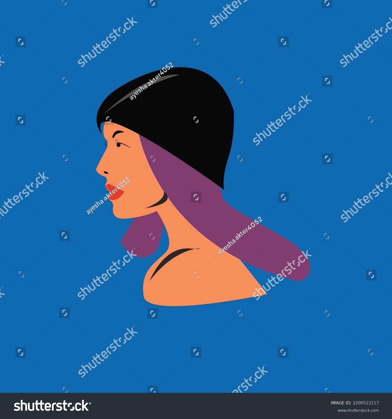 Girl Line Art Commercial Use Stock Vector Royalty Free 2200512117 Shutterstock