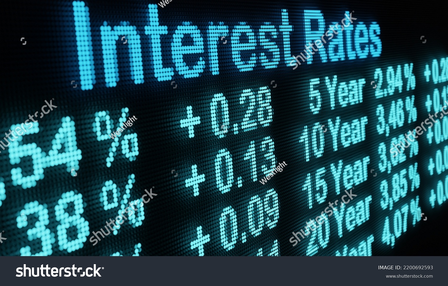 Rising Interest Rates Different Yield Maturities Stock Illustration 2200692593 Shutterstock