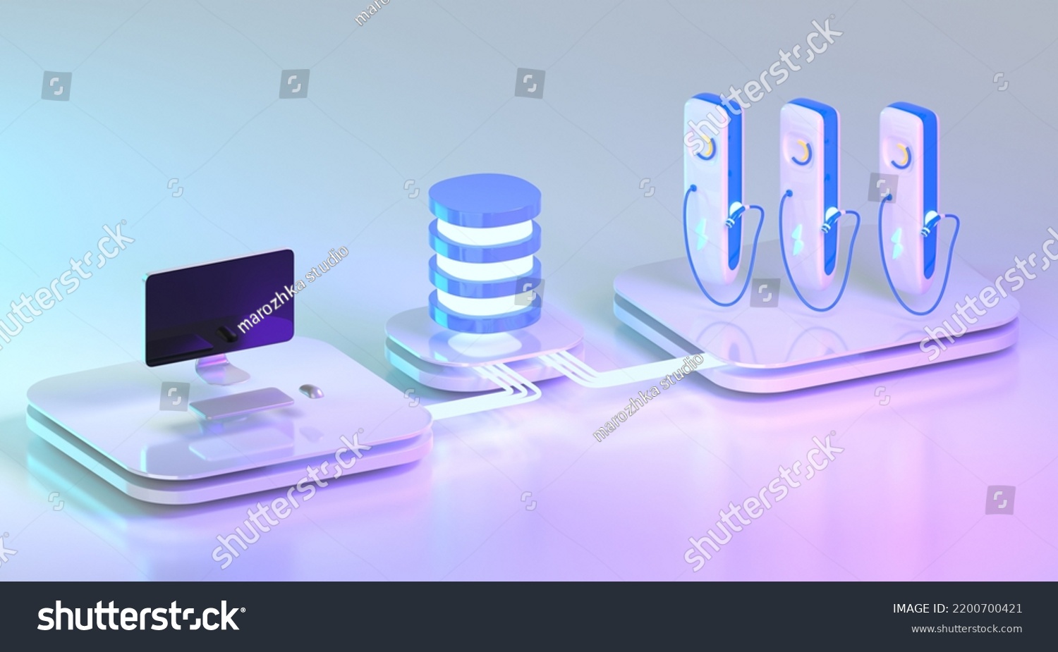 Ev Charging Management Software Remote Control Stock Illustration ... Ev Charging Management Software Remote Control Stock Illustration ...