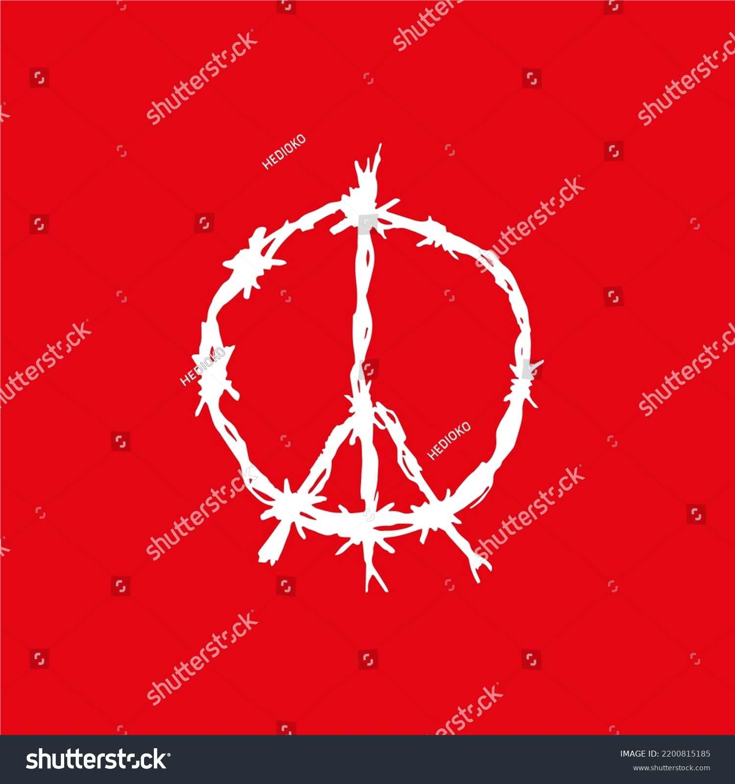 Vector Illustration Hippie Peace Symbol Isolated Stock Vector Royalty Free 2200815185