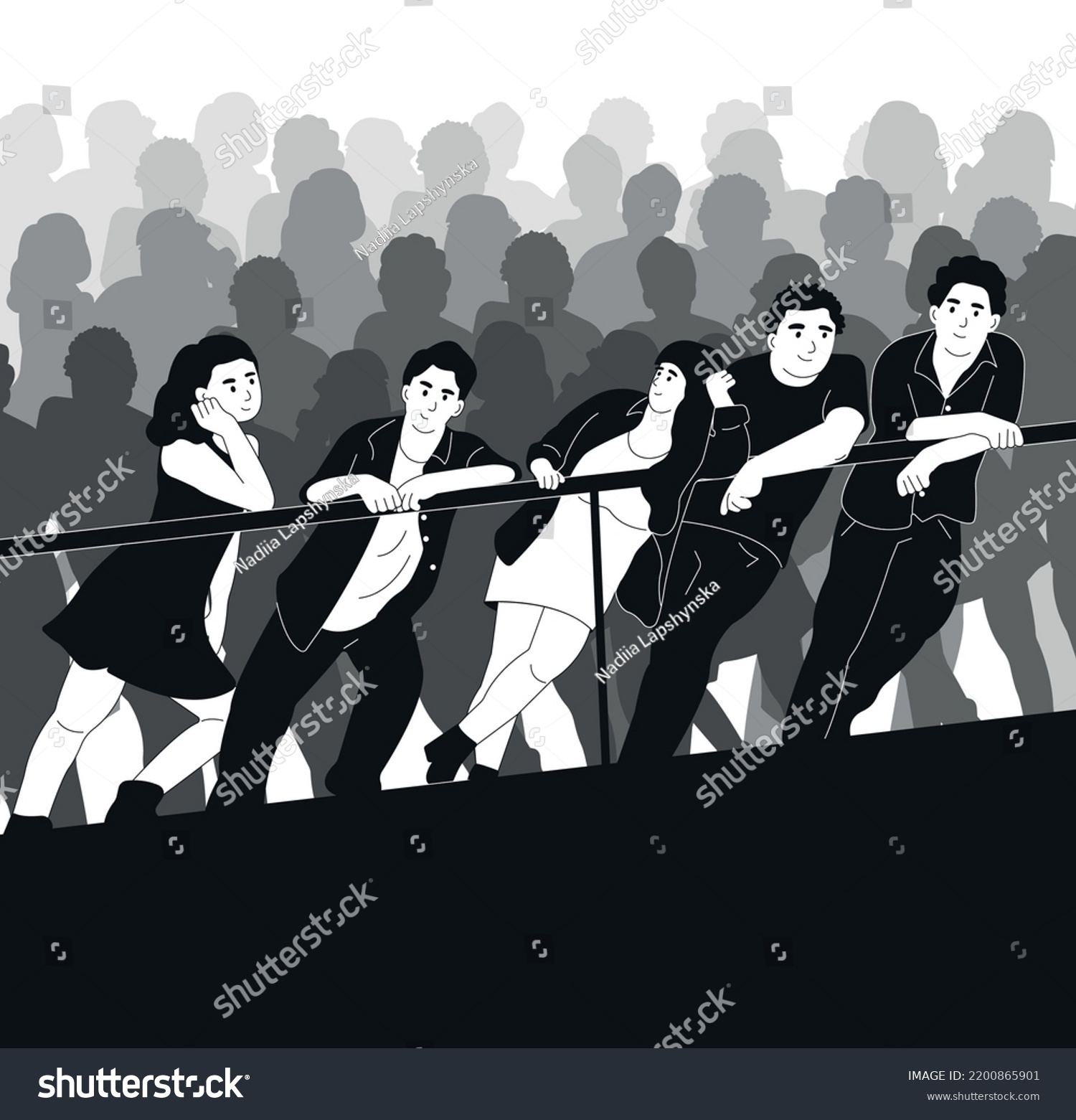 Big Queue Many Multitude People Waiting Stock Vector (Royalty Free ... Big Queue Many Multitude People Waiting Stock Vector (Royalty Free ...