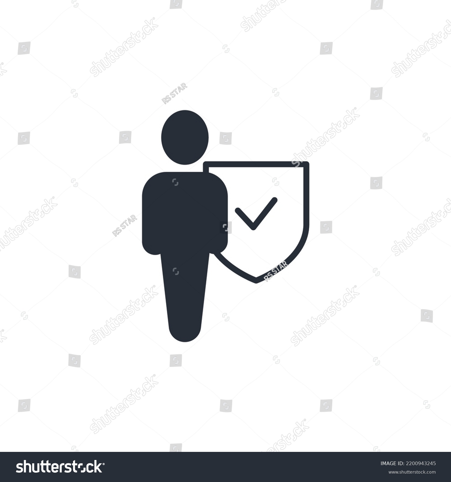 Immune System Line Icon Simple Element Stock Vector Royalty Free