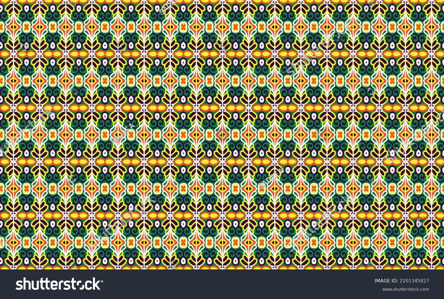 African Style Seamless Surface Pattern Abstract Stock Vector Royalty