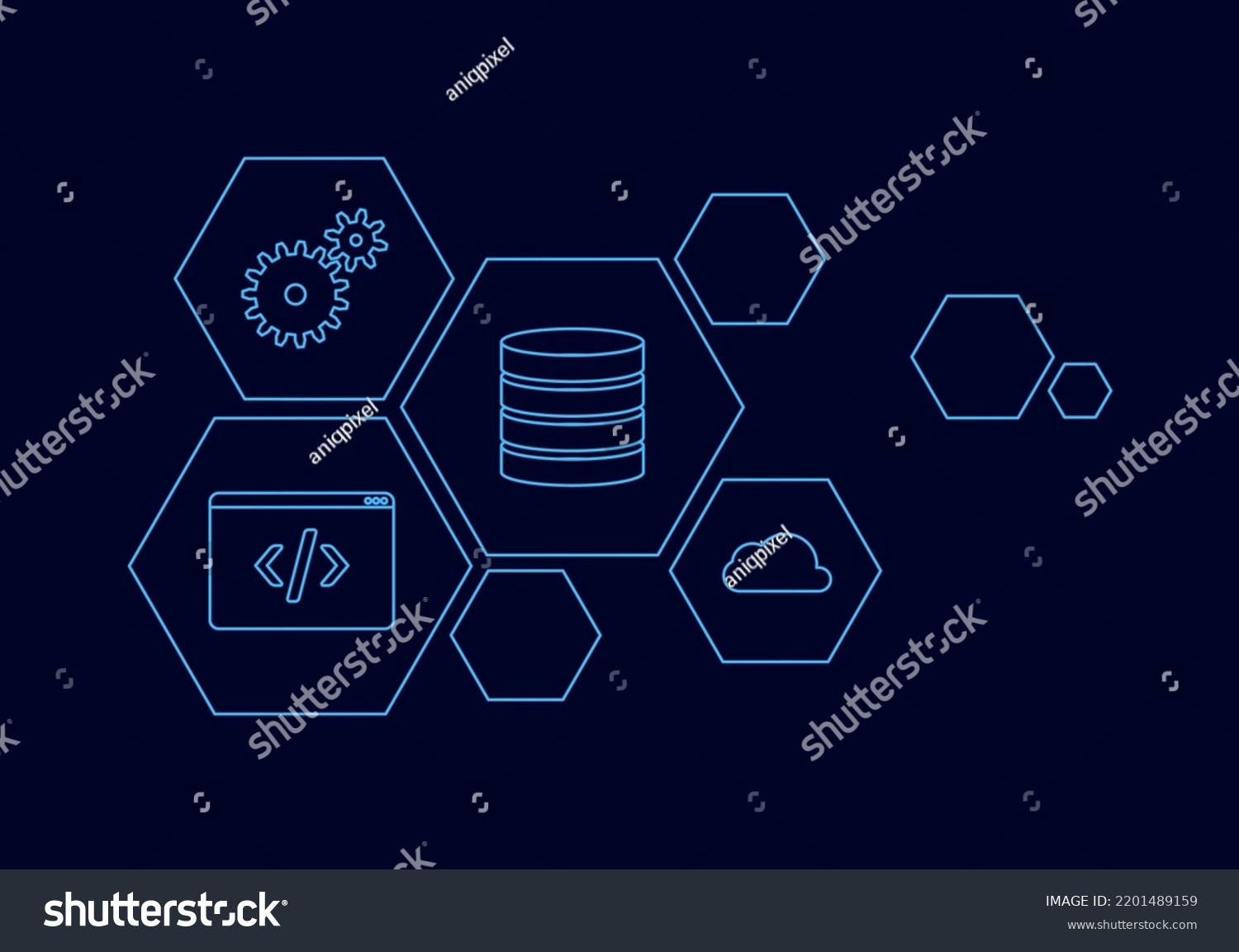 Api Service Illustration Icon Terminal Prompt Stock Vector Royalty
