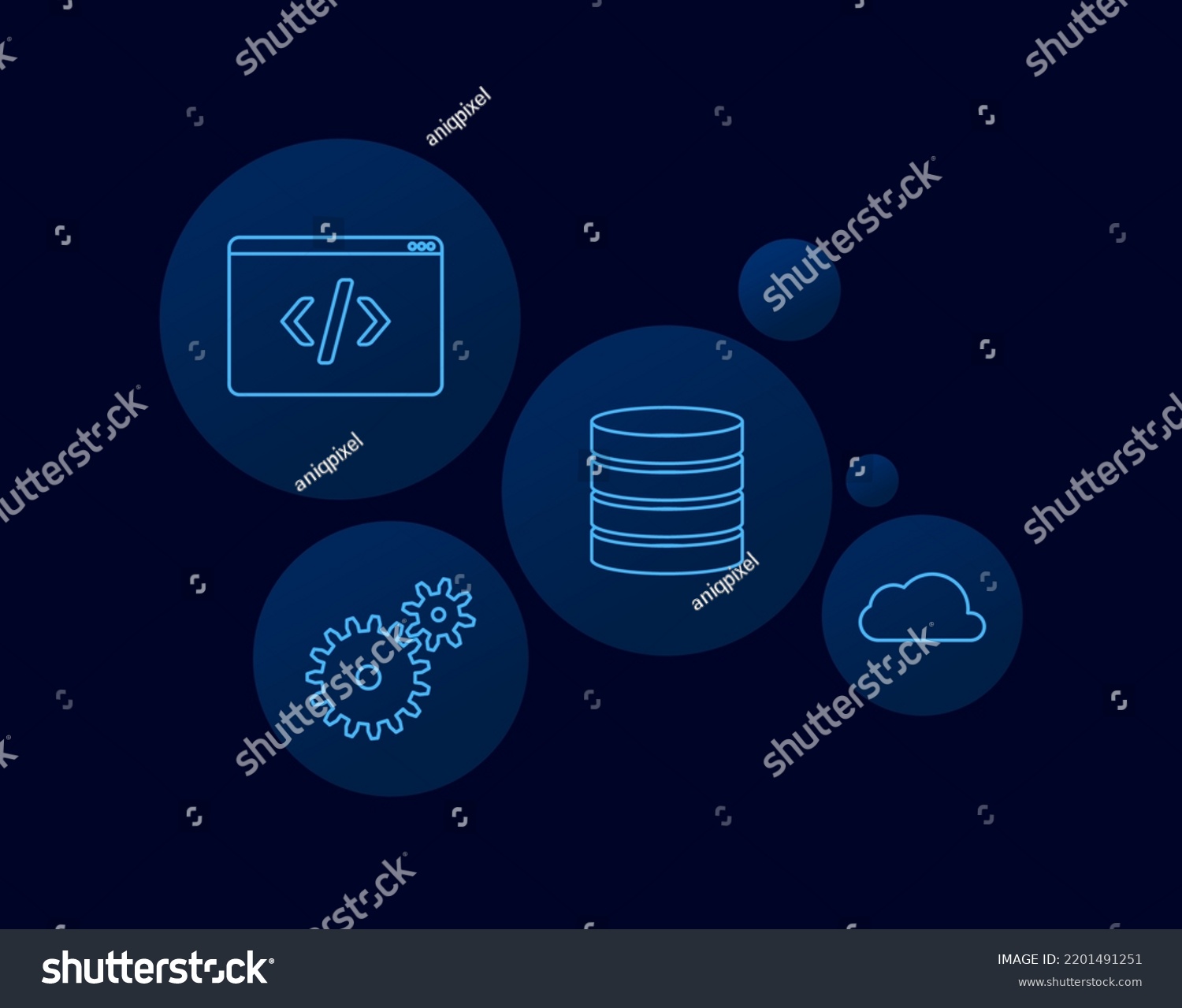 Api Service Integration Back End Development Stock Vector (Royalty Free ...