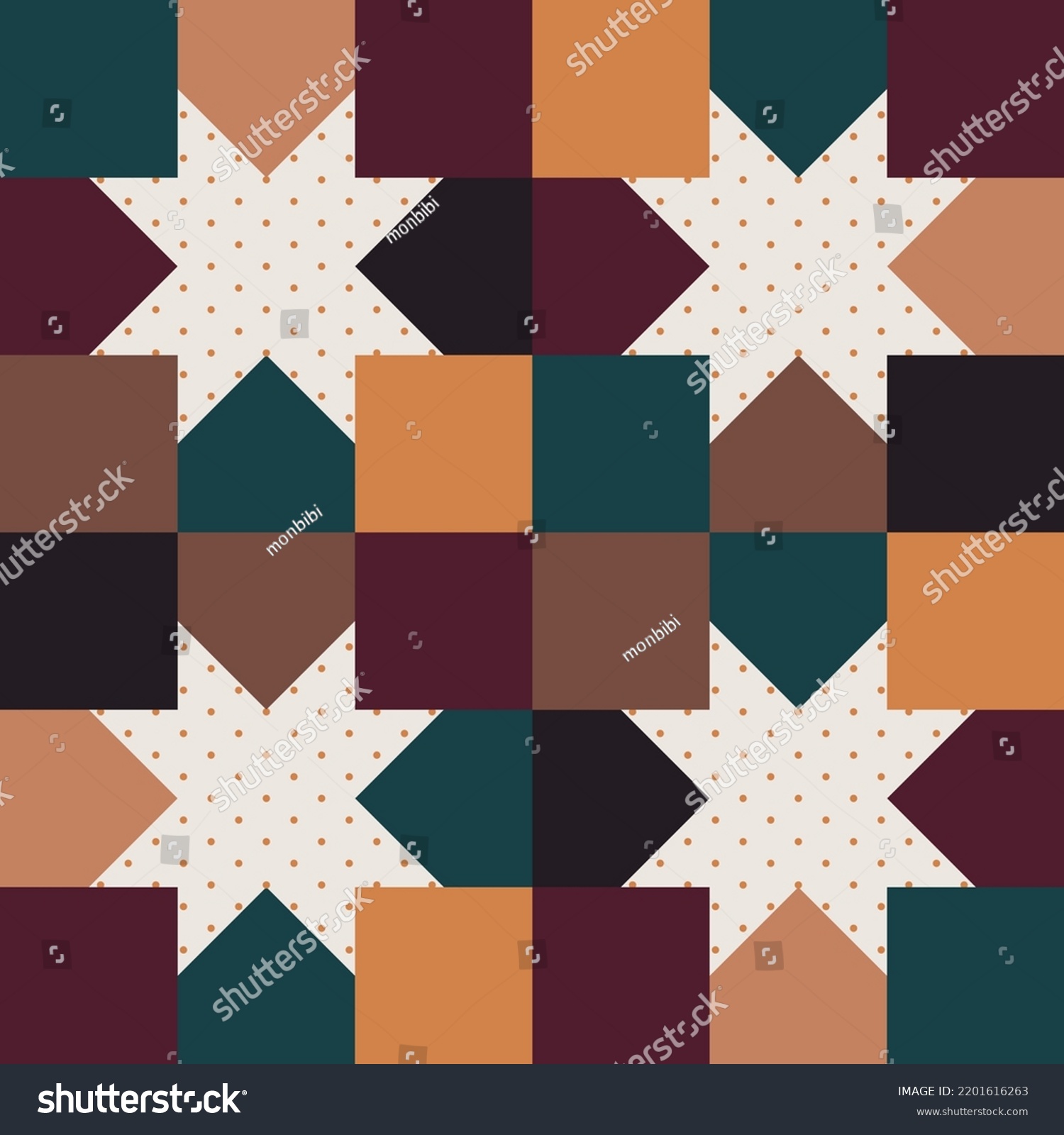 Quilt Sewing Pattern Design Patchwork Block Stock Vector (Royalty Free ...