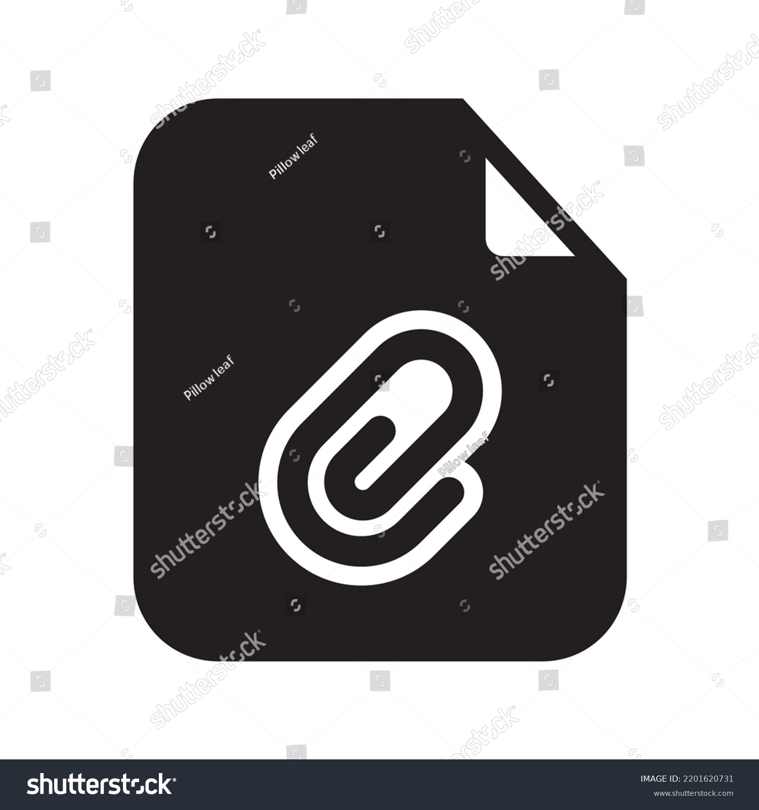 Attach File Icon Solid Style Stock Vector (Royalty Free) 2201620731 ...