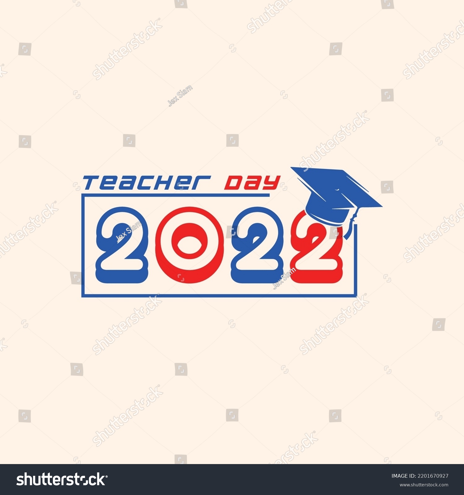 Happy Teachers Day Lettering Vector Illustration Stock Vector Royalty