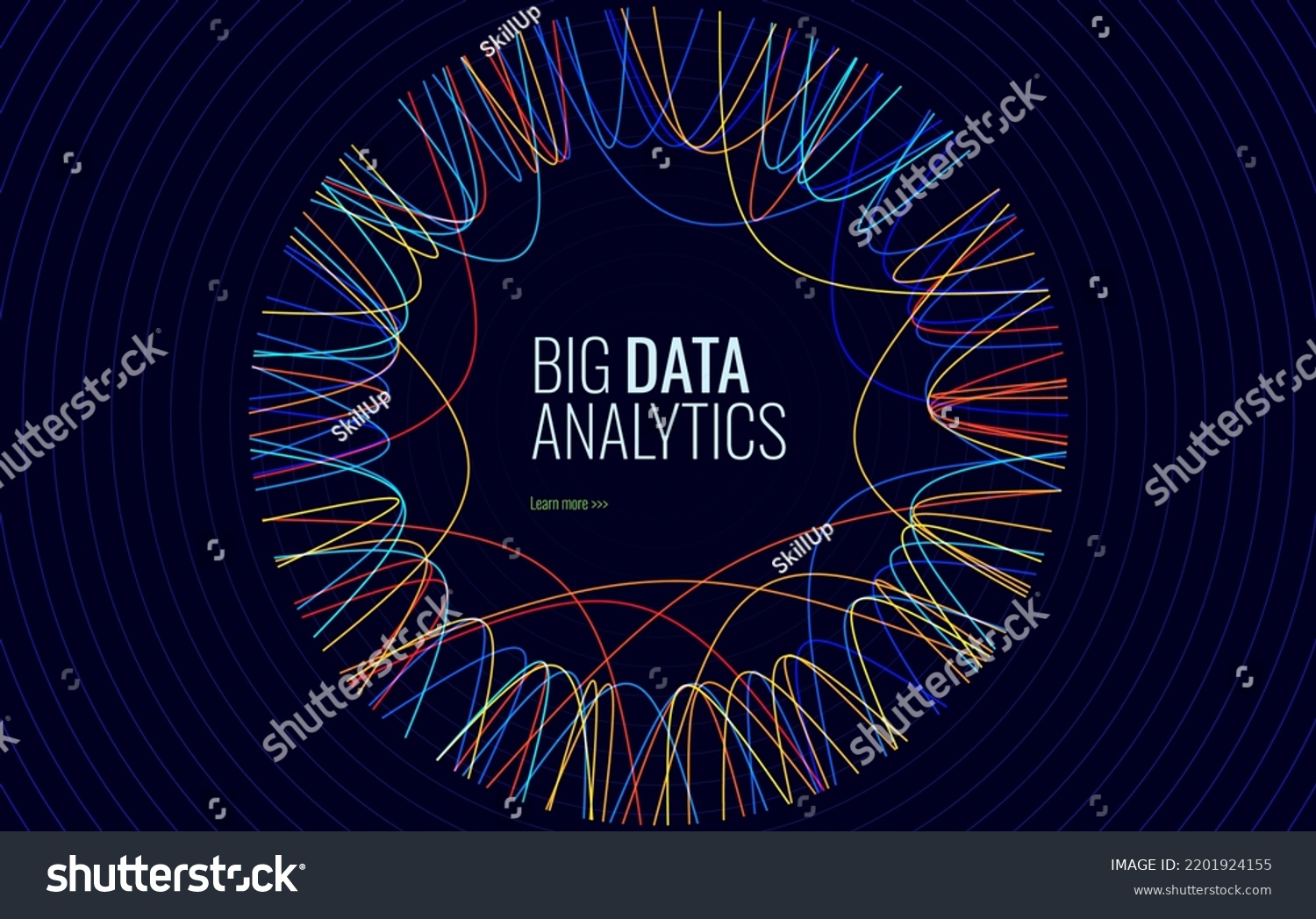 Big Data Visualization Vector Circle Data Stock Vector (Royalty Free ...
