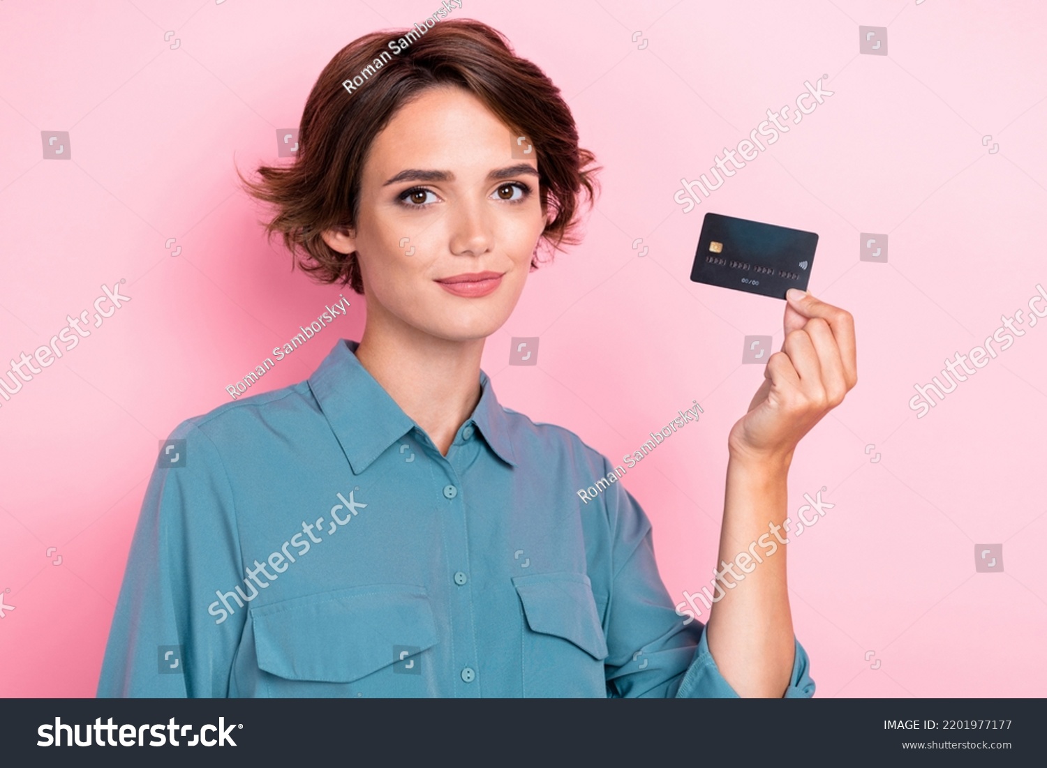 Photo Portrait Attractive Young Woman Bank Stock Photo 2201977177 ... Photo Portrait Attractive Young Woman Bank Stock Photo 2201977177 ...