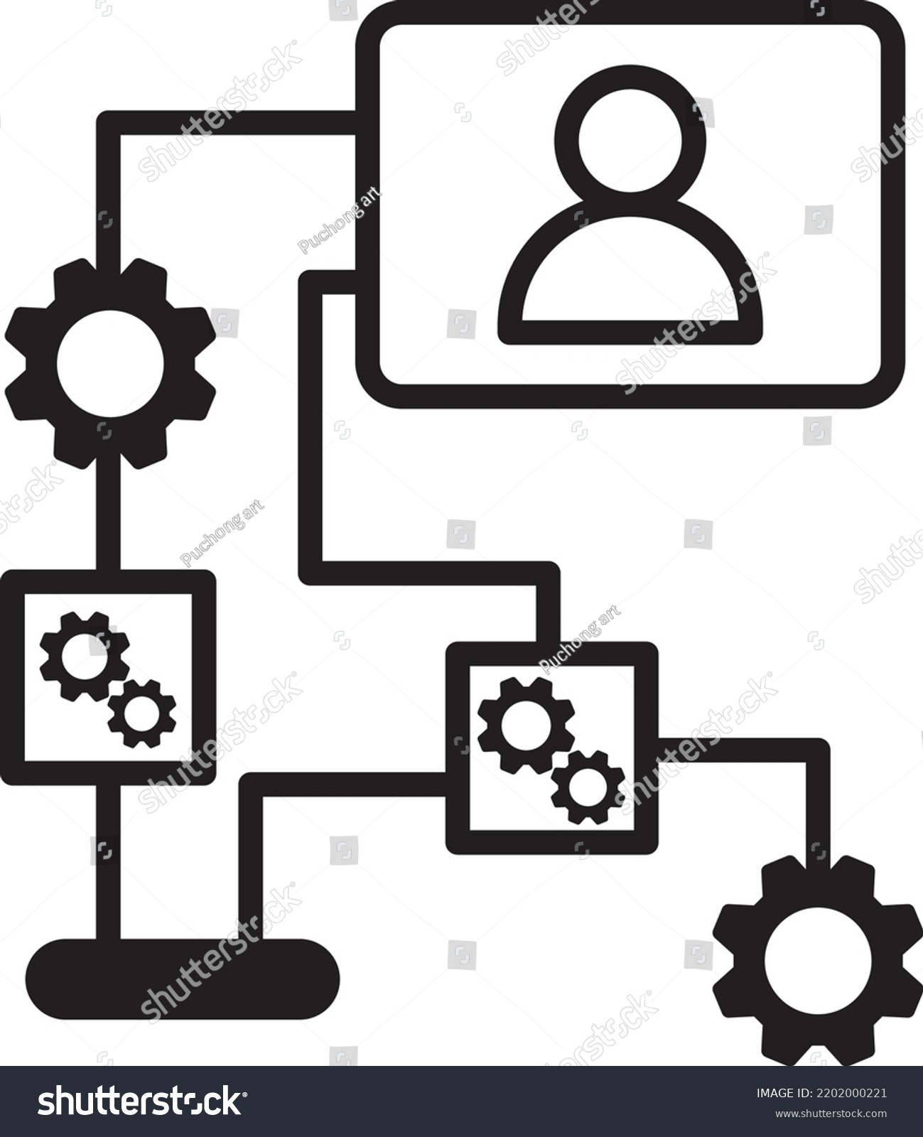 Workflow Icon Vector Work Process Symbol Stock Vector (Royalty Free ...