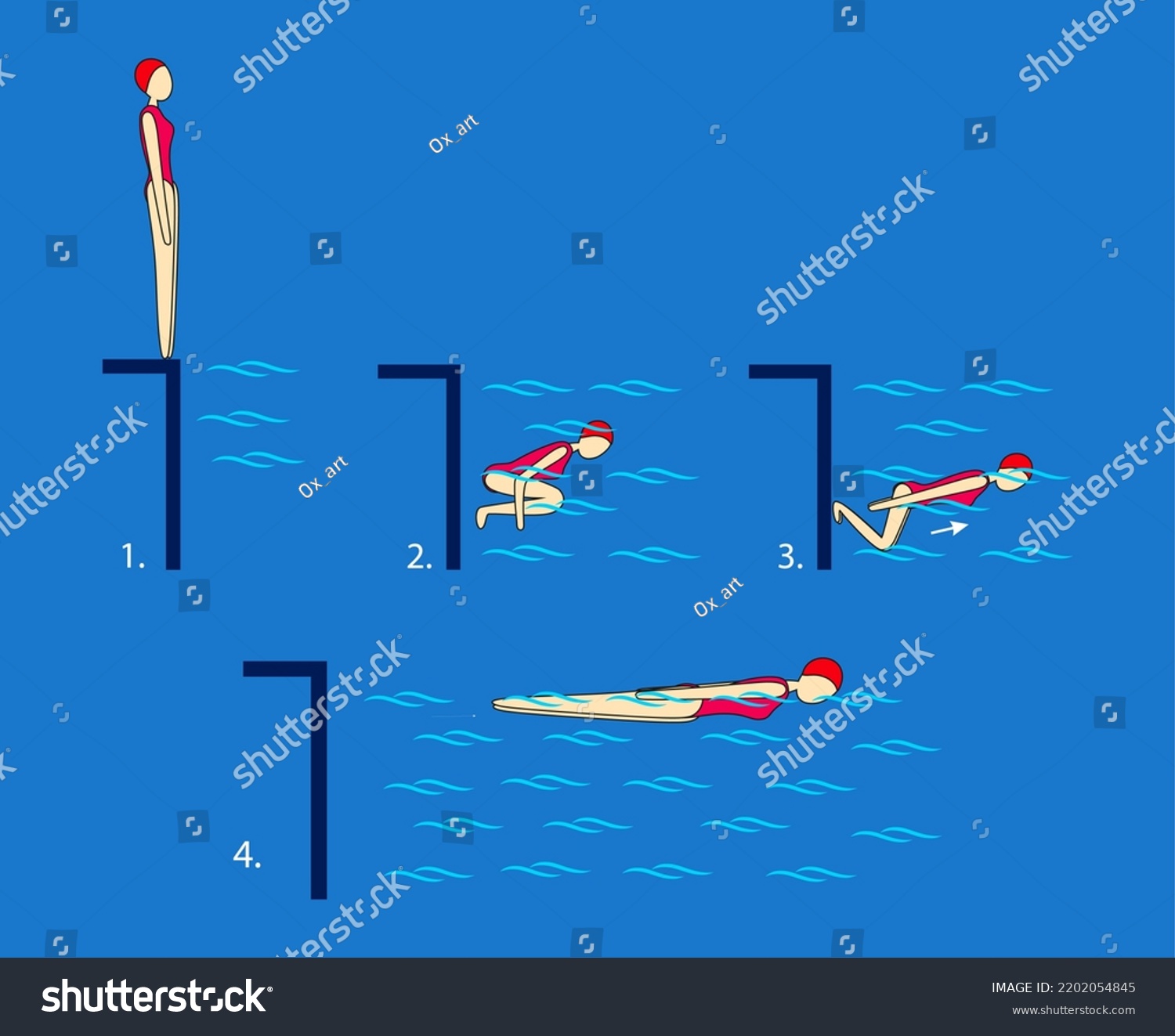 Scrolling Underwater Perform Low Jump Quickly Stock Vector (Royalty ... Scrolling Underwater Perform Low Jump Quickly Stock Vector (Royalty ...