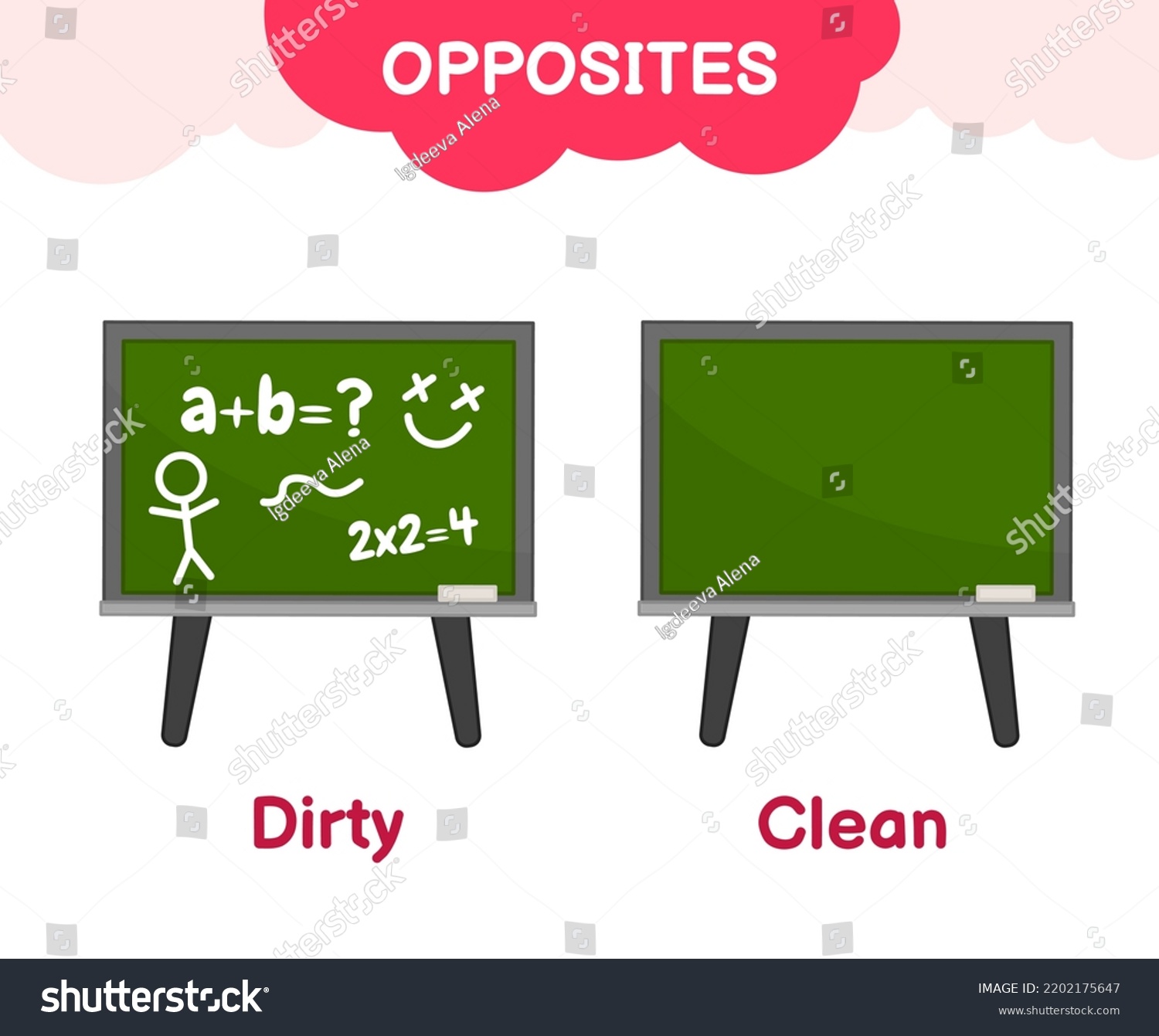 Vector Learning Material Kids Opposites Clean Stock Vector (Royalty ... Vector Learning Material Kids Opposites Clean Stock Vector (Royalty ...