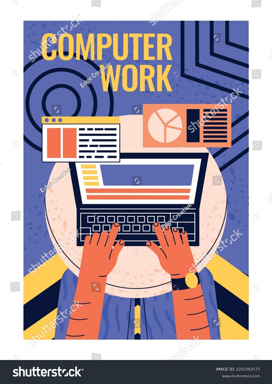 Engineering Programming Poster Hands Developer Coder Stock Vector Royalty Free 2202362575