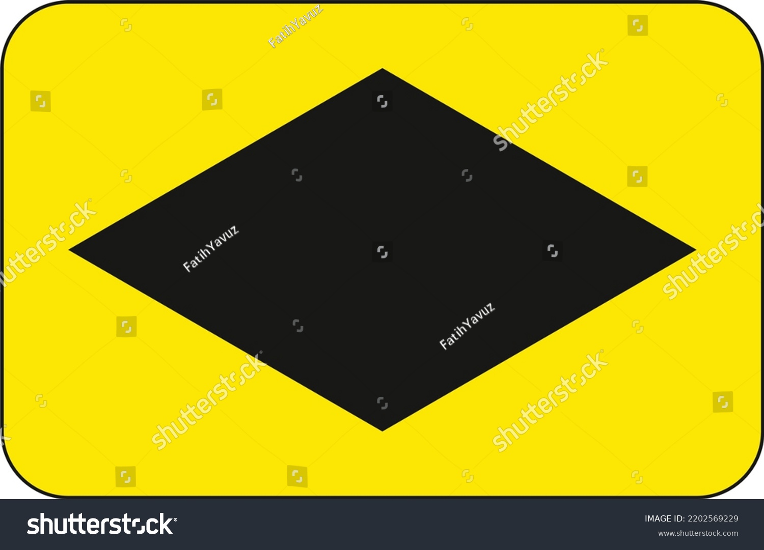 Symbols Showing Emergency Diversion Route Motorway Stock Vector