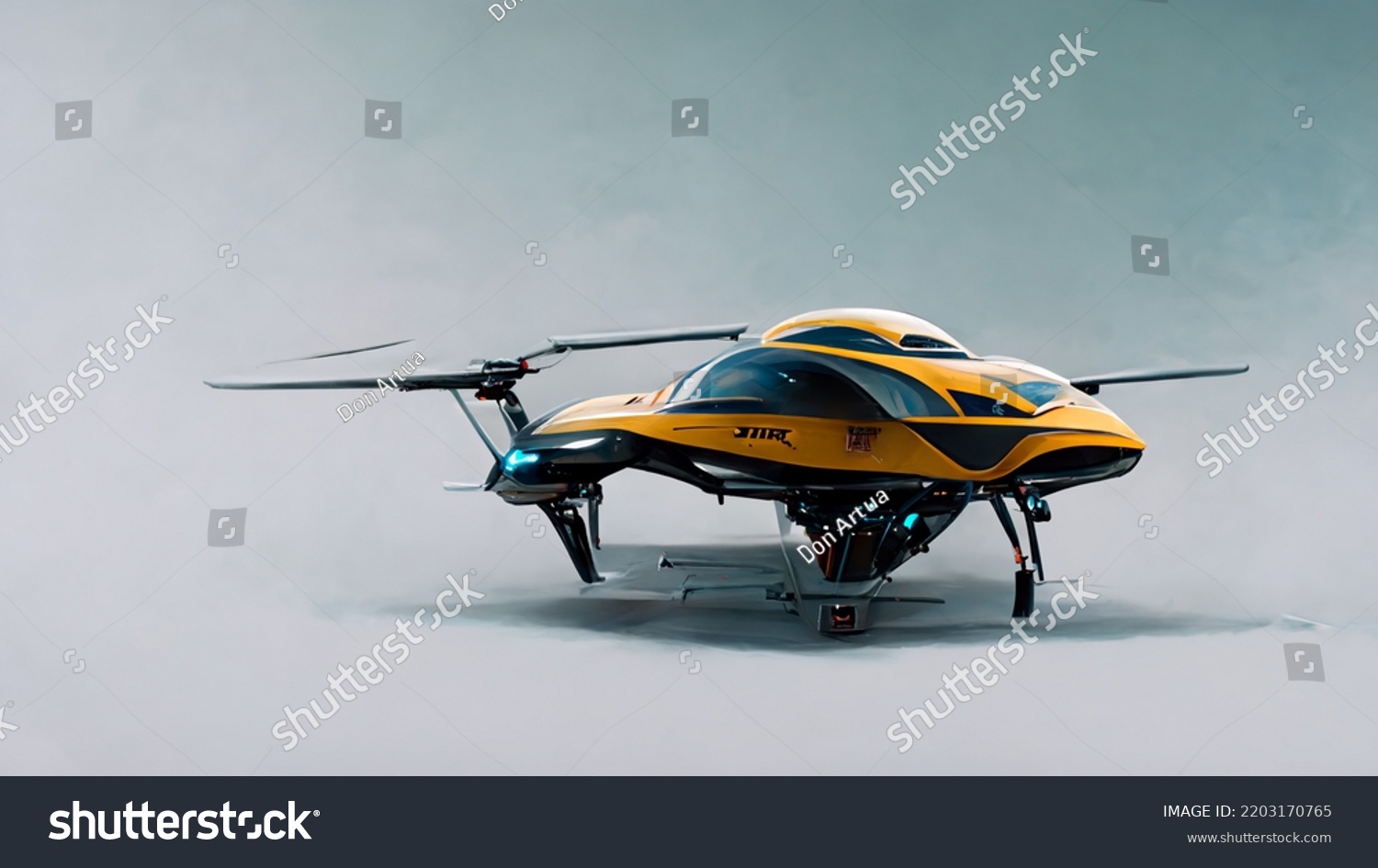 Air Taxi Futuristic Drone Delivery Stock Illustration 2203170765 ... Air Taxi Futuristic Drone Delivery Stock Illustration 2203170765 ...