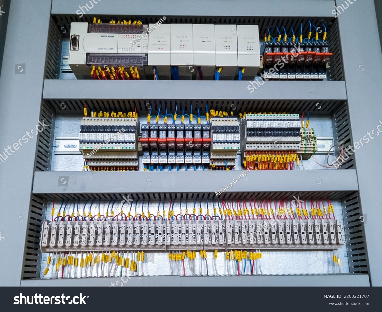 Mitsubishi Plc Modules Row Electrical Cabinet Stock Photo 2203221707 ... Mitsubishi Plc Modules Row Electrical Cabinet Stock Photo 2203221707 ...