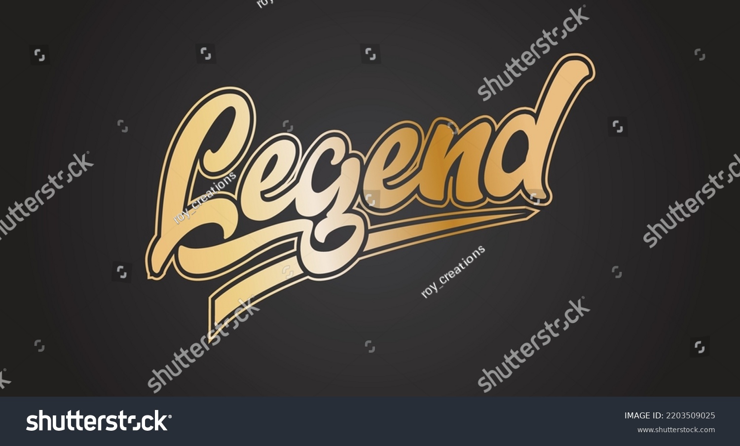 Legend Text Effect Typography Design Text Stock Vector (royalty Free