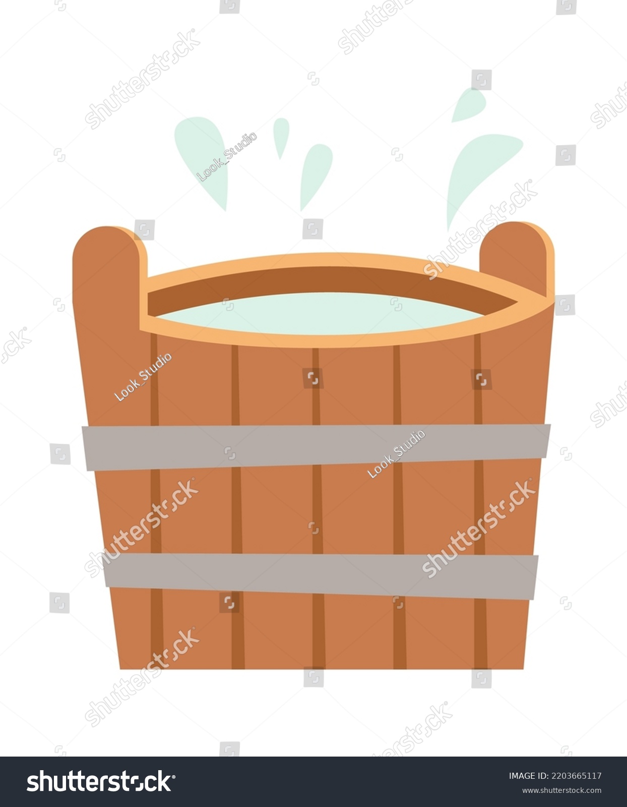 Wooden Bucket Water Icon Vector Illustration Stock Vector (Royalty Free ... Wooden Bucket Water Icon Vector Illustration Stock Vector (Royalty Free ...