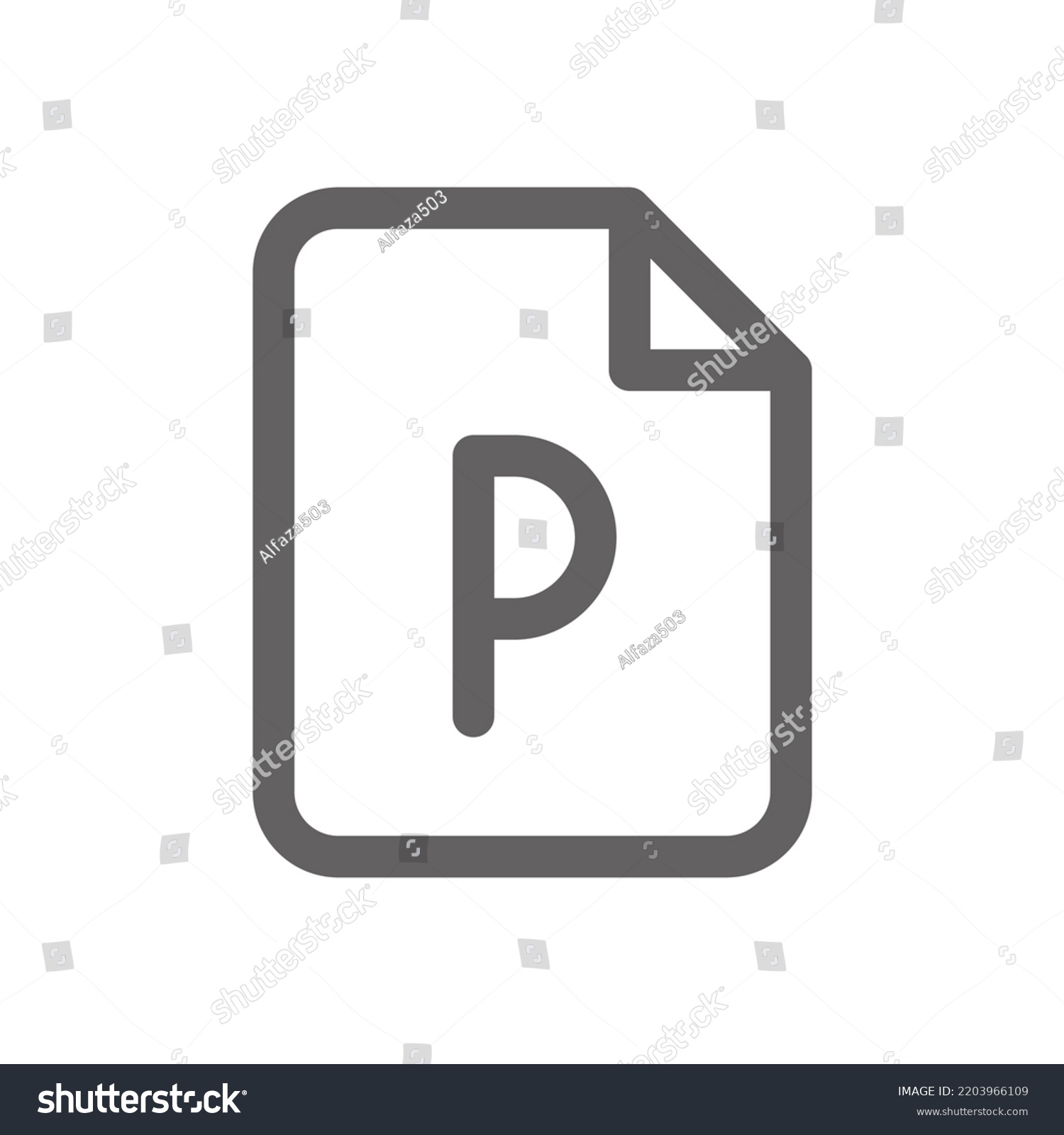 Powerpoint File Icon Perfect Website User Stock Vector Royalty Free