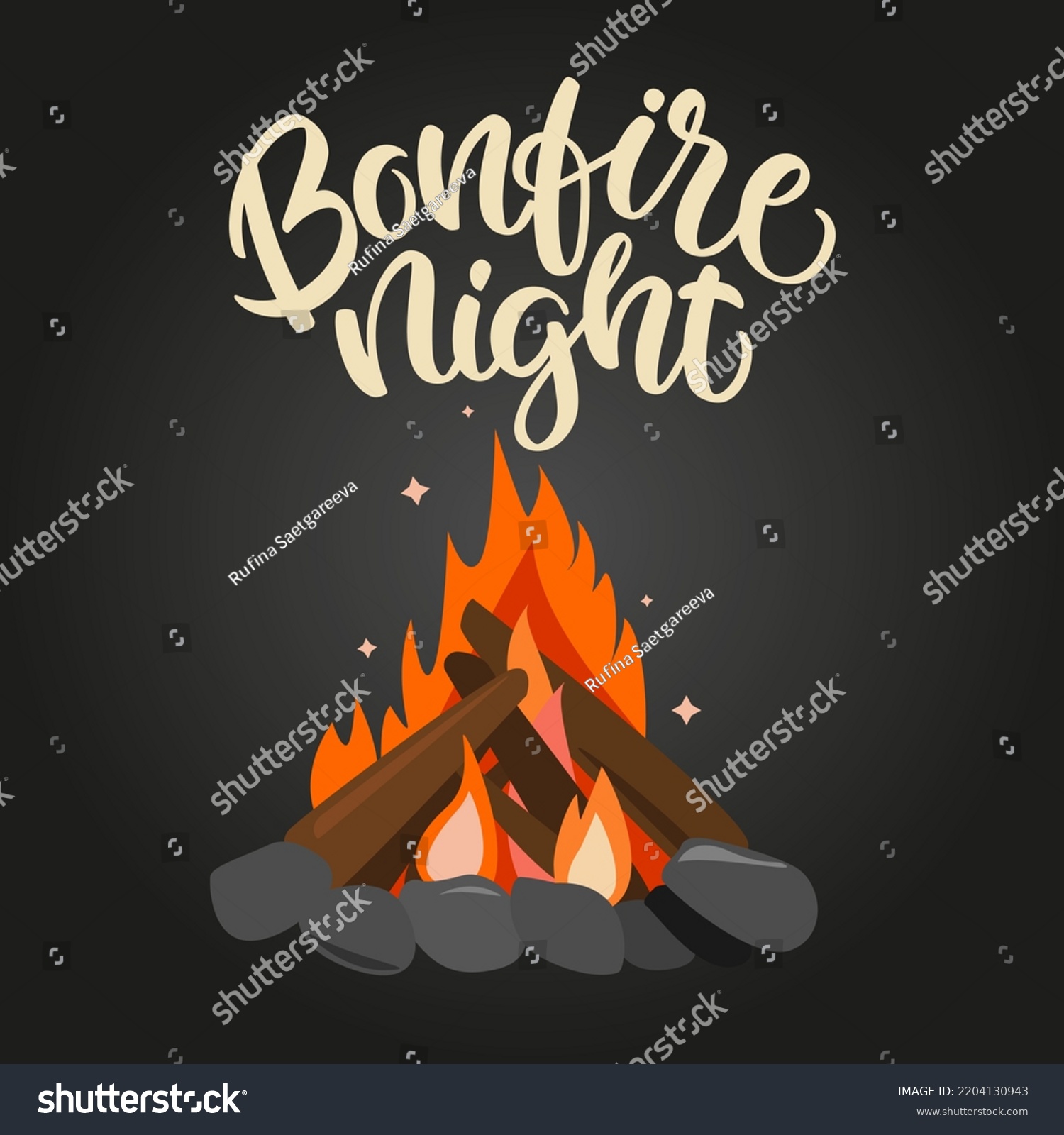 Bonfire Night Guy Fawkes Night Vector Stock Vector Royalty Free 2204130943 Shutterstock