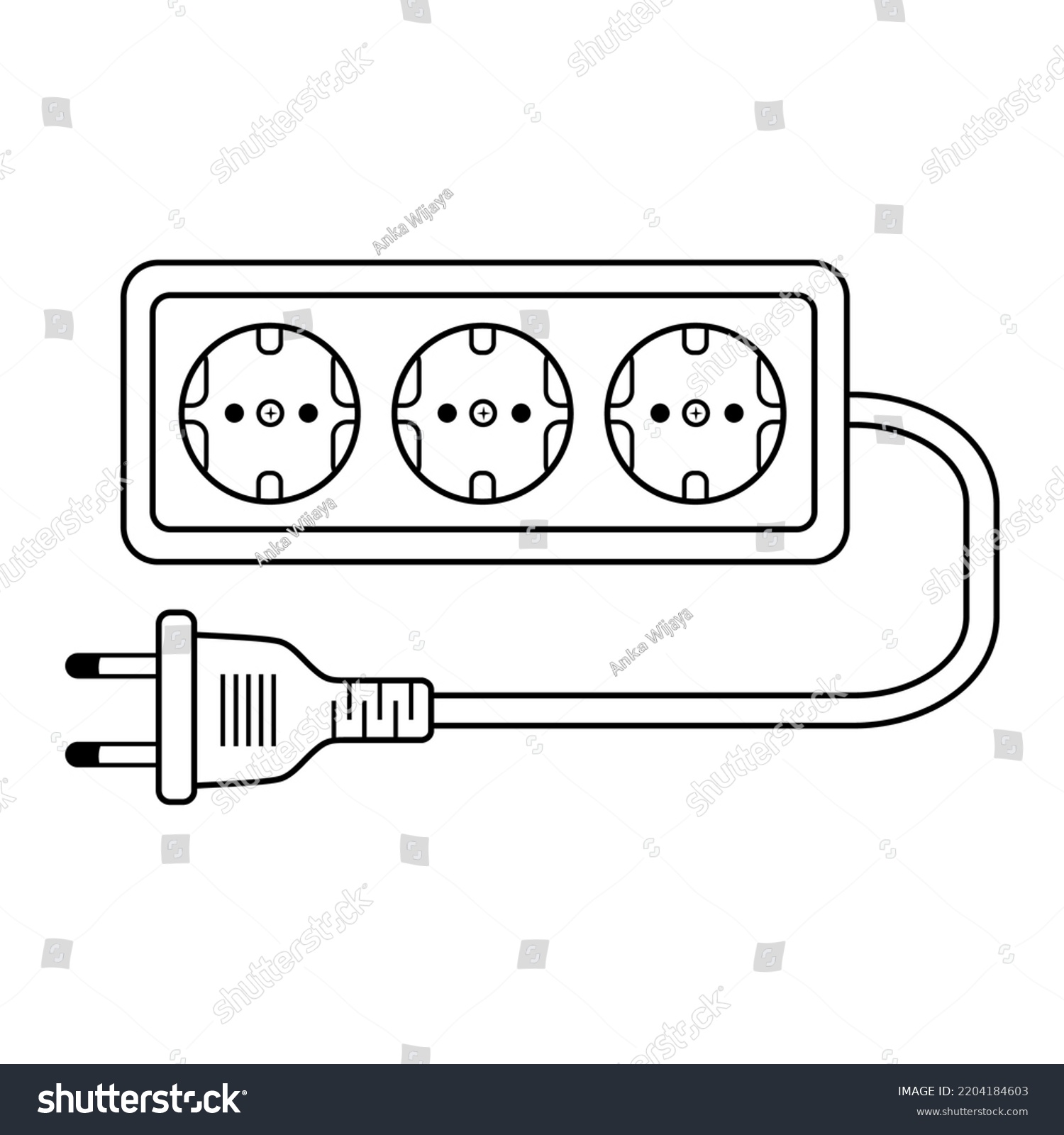 Draw Line Form Socket Stock Vector Royalty Free 2204184603 Shutterstock