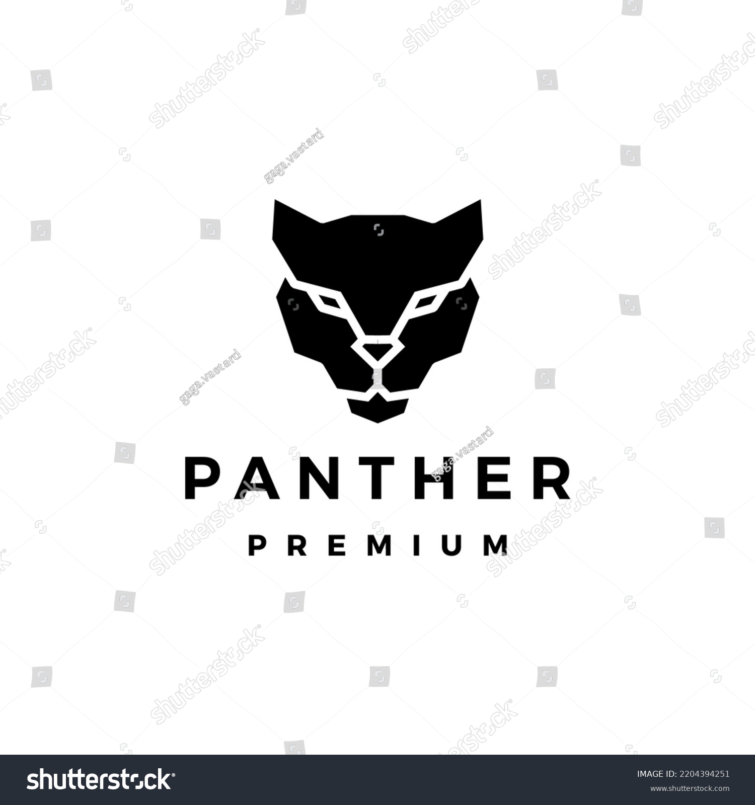 Panther Head Logo Vector Icon Illustration Stock Vector (Royalty Free ...