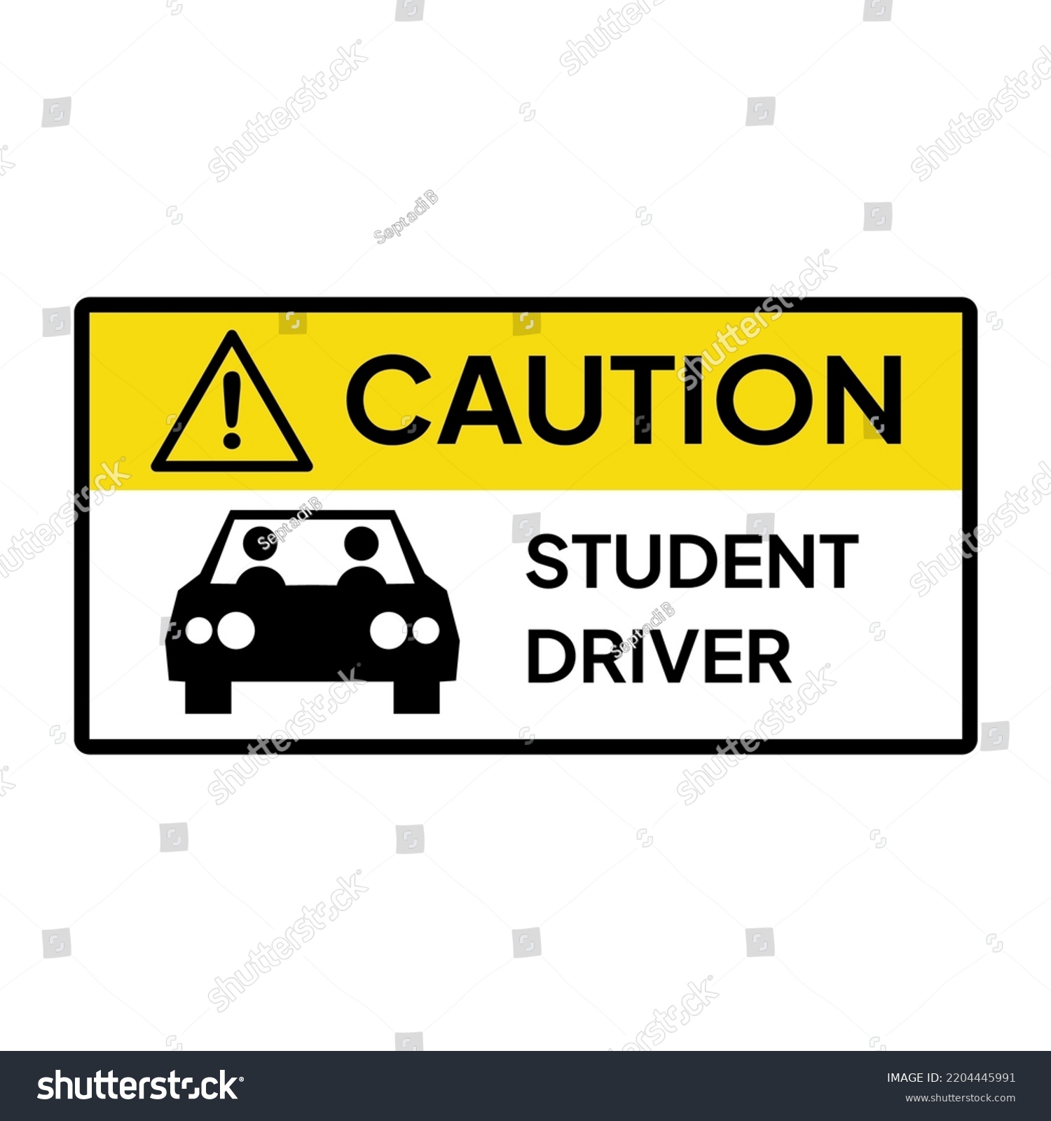 Warning Sign Label Industrial Caution Notice Stock Vector Royalty Free