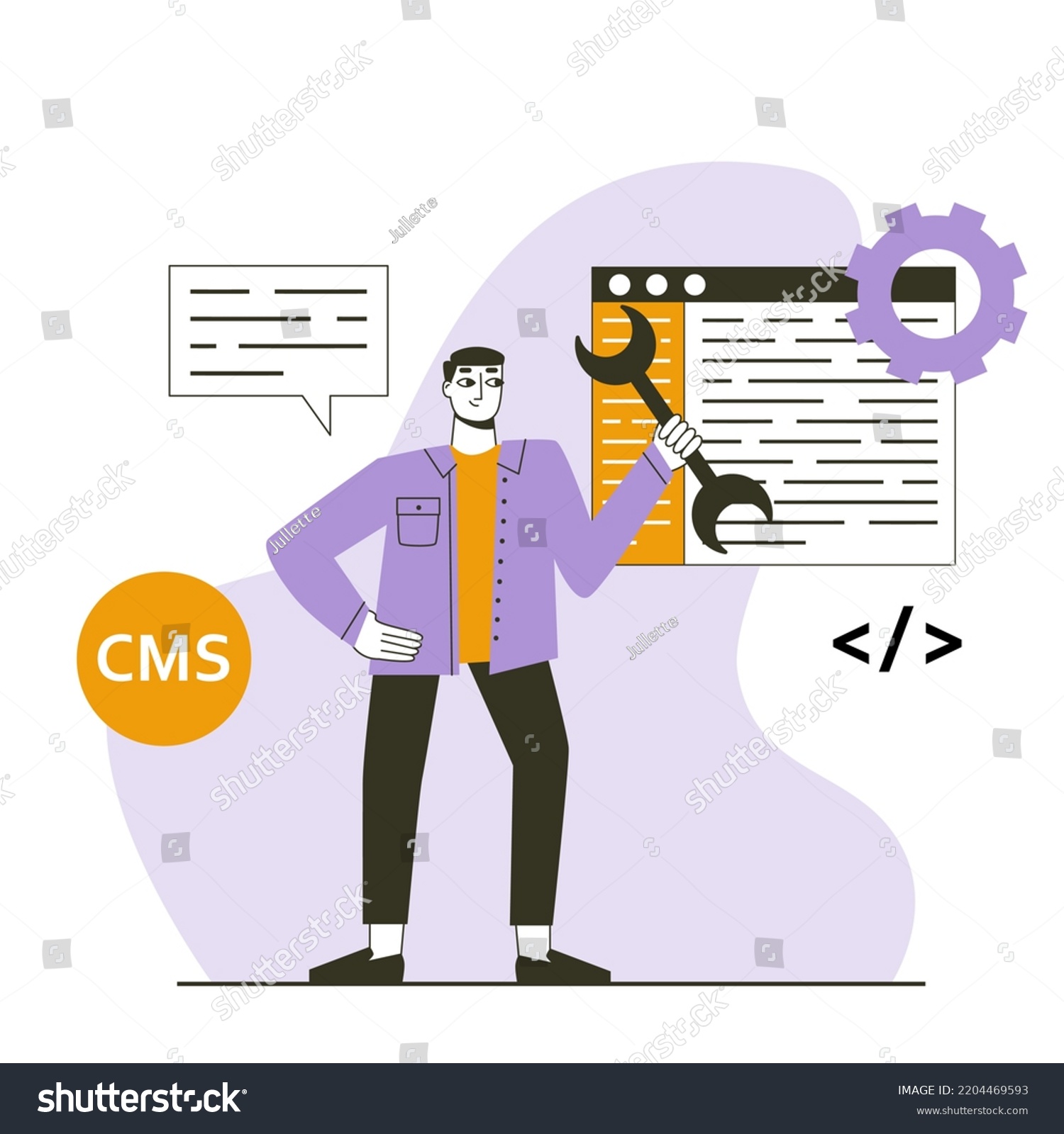 Cms Development Concept Content Management System Stock Vector (Royalty ... Cms Development Concept Content Management System Stock Vector (Royalty ...