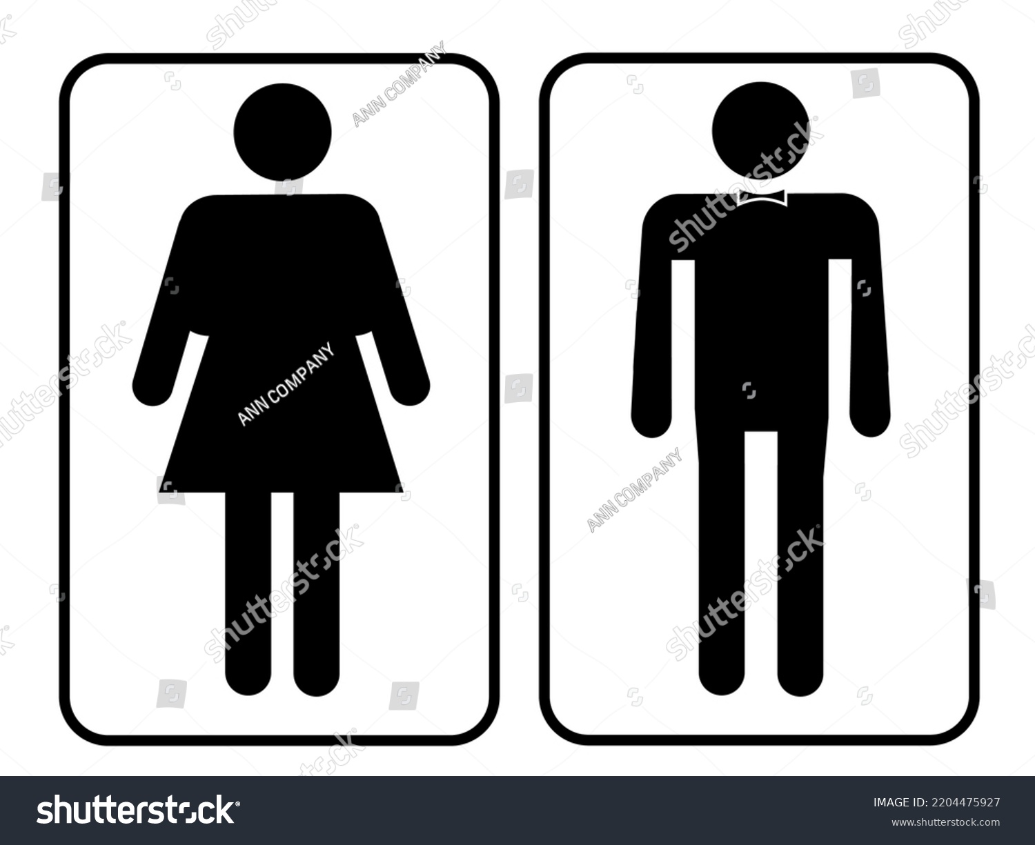 Men Women Restroom Icon Men Women Stock Vector Royalty Free 2204475927 Shutterstock