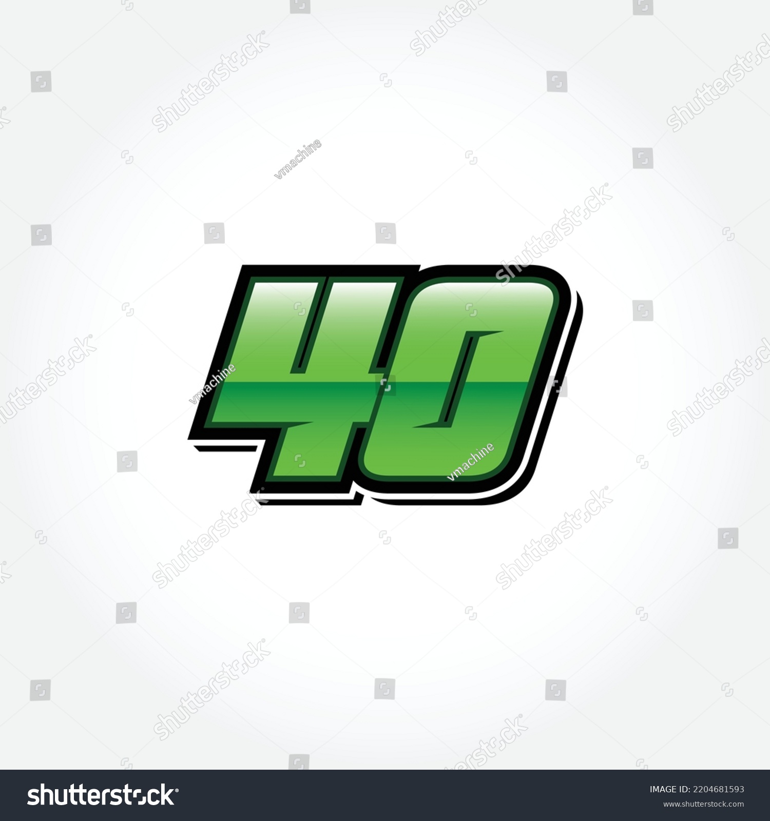 Racing Start Number 40 Vector Template Stock Vector (Royalty Free ... Racing Start Number 40 Vector Template Stock Vector (Royalty Free ...