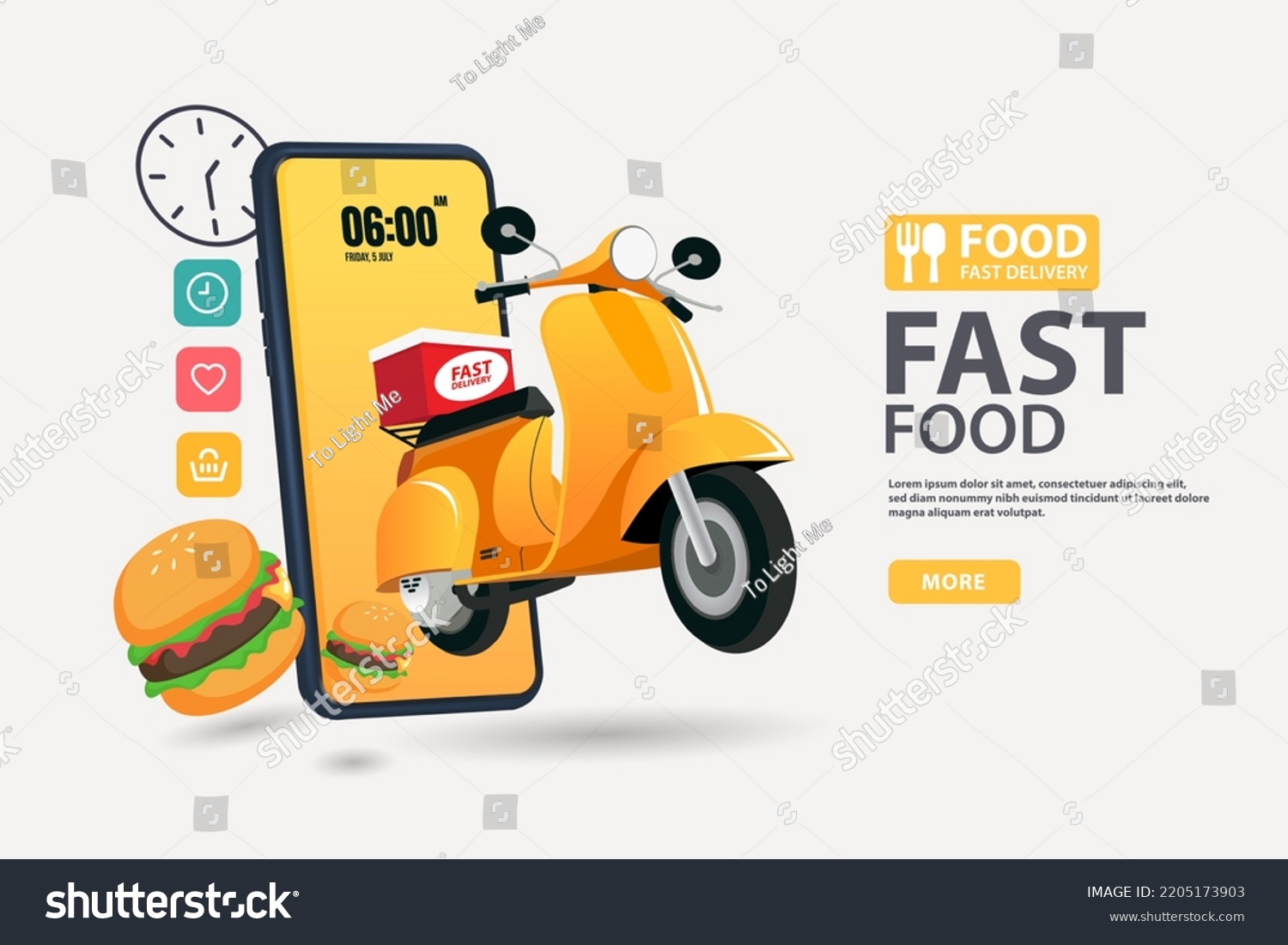 Trendy Minimalistic Food Delivery Service Online Stock Vector (Royalty ... Trendy Minimalistic Food Delivery Service Online Stock Vector (Royalty ...
