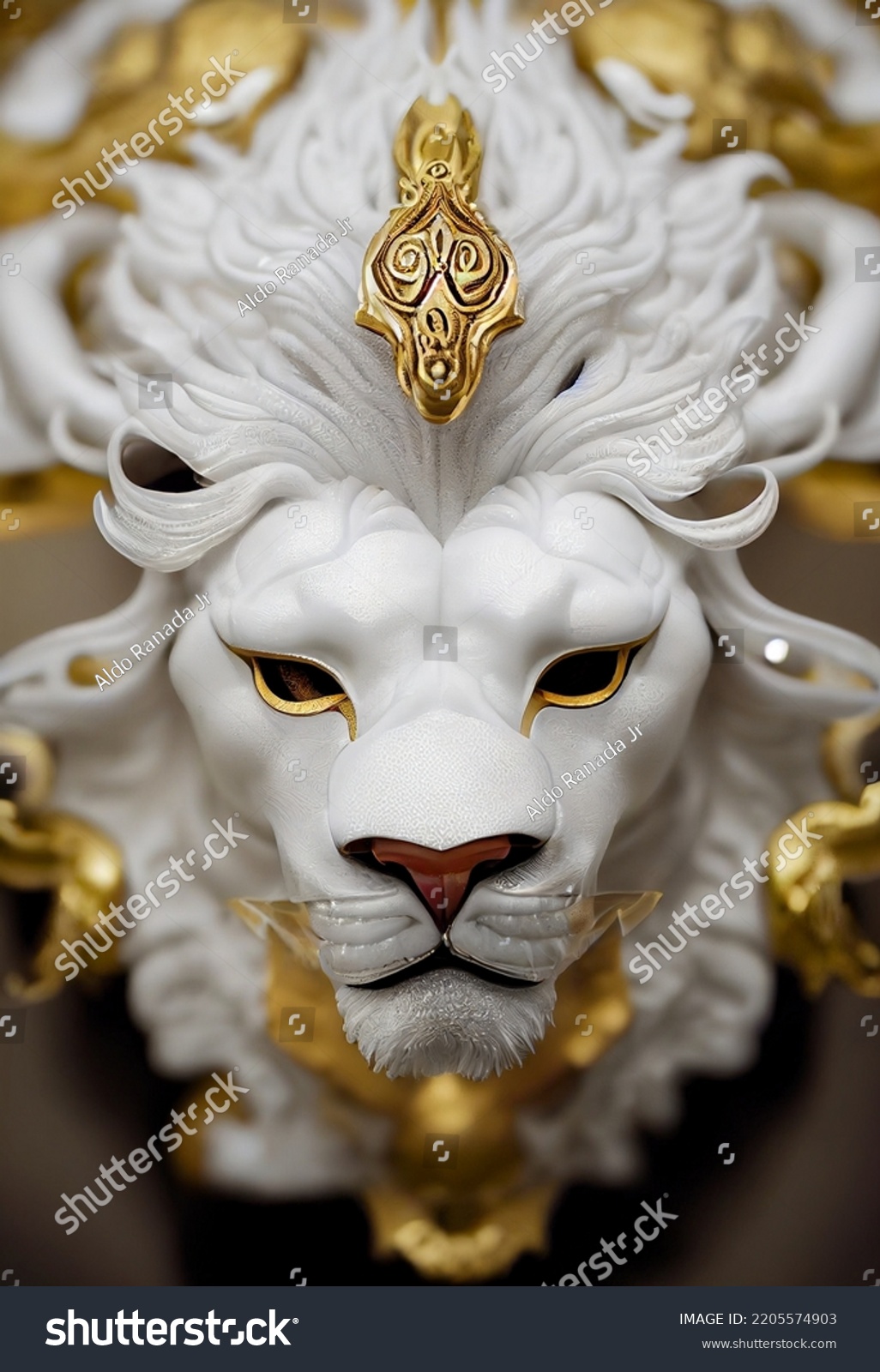Hyper Realistic Shiny Albino Lion Armor Stock Illustration 2205574903 ... Hyper Realistic Shiny Albino Lion Armor Stock Illustration 2205574903 ...