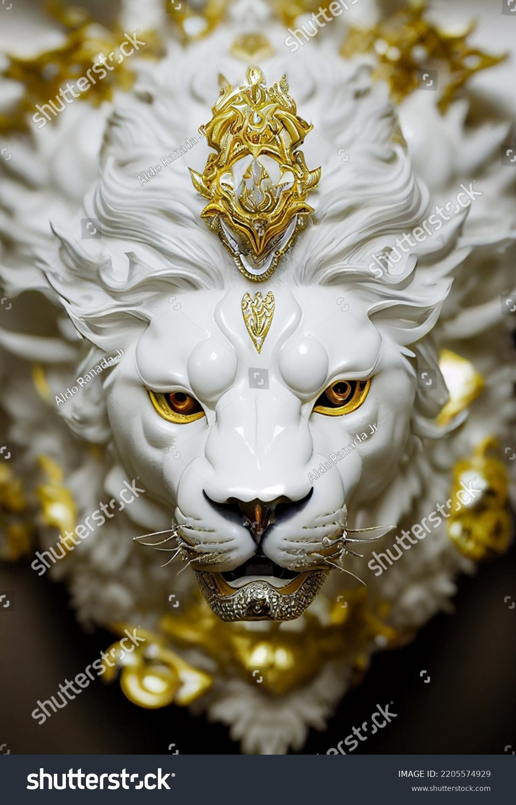 Hyper Realistic Shiny Albino Lion Armor Stock Illustration 2205574929 ... Hyper Realistic Shiny Albino Lion Armor Stock Illustration 2205574929 ...
