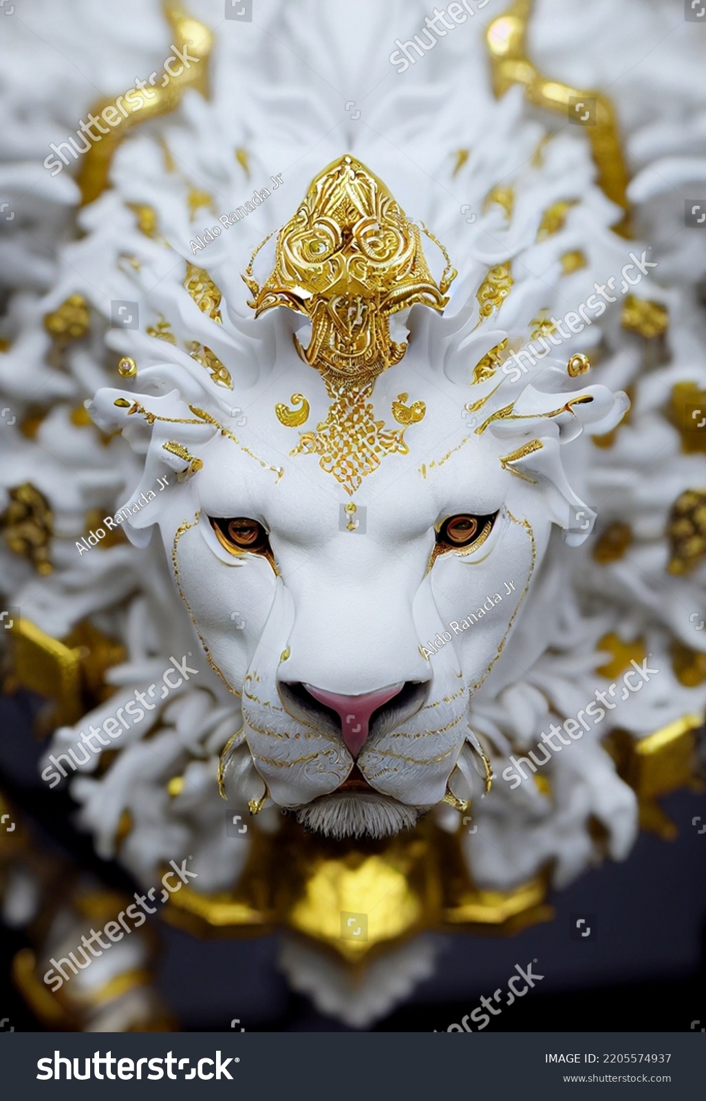 Hyper Realistic Shiny Albino Lion Armor Stock Illustration 2205574937 ... Hyper Realistic Shiny Albino Lion Armor Stock Illustration 2205574937 ...