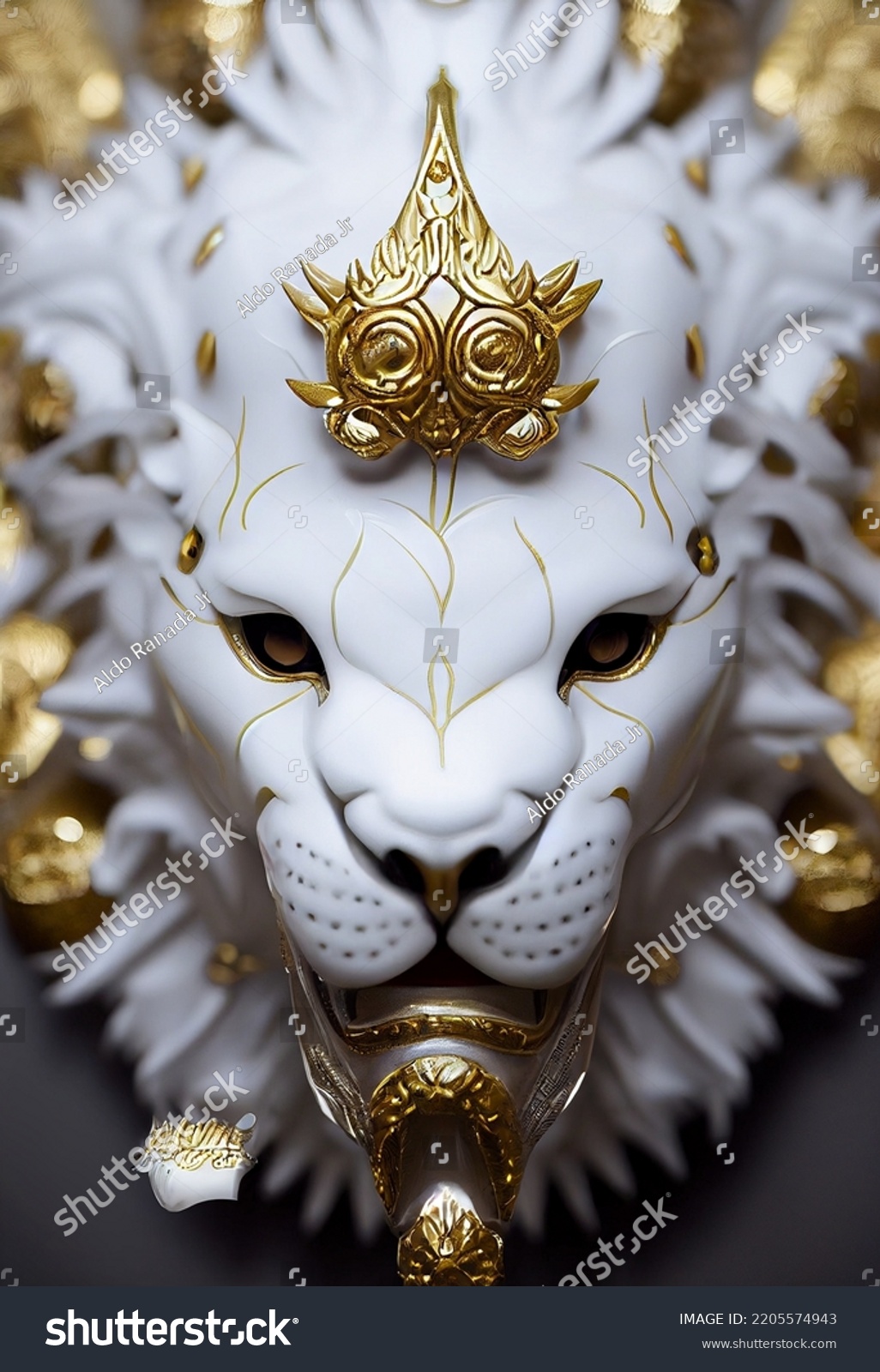 Hyper Realistic Shiny Albino Lion Armor Stock Illustration 2205574943 ... Hyper Realistic Shiny Albino Lion Armor Stock Illustration 2205574943 ...