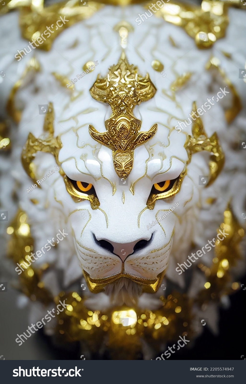 Hyper Realistic Shiny Albino Lion Armor Stock Illustration 2205574947 ... Hyper Realistic Shiny Albino Lion Armor Stock Illustration 2205574947 ...