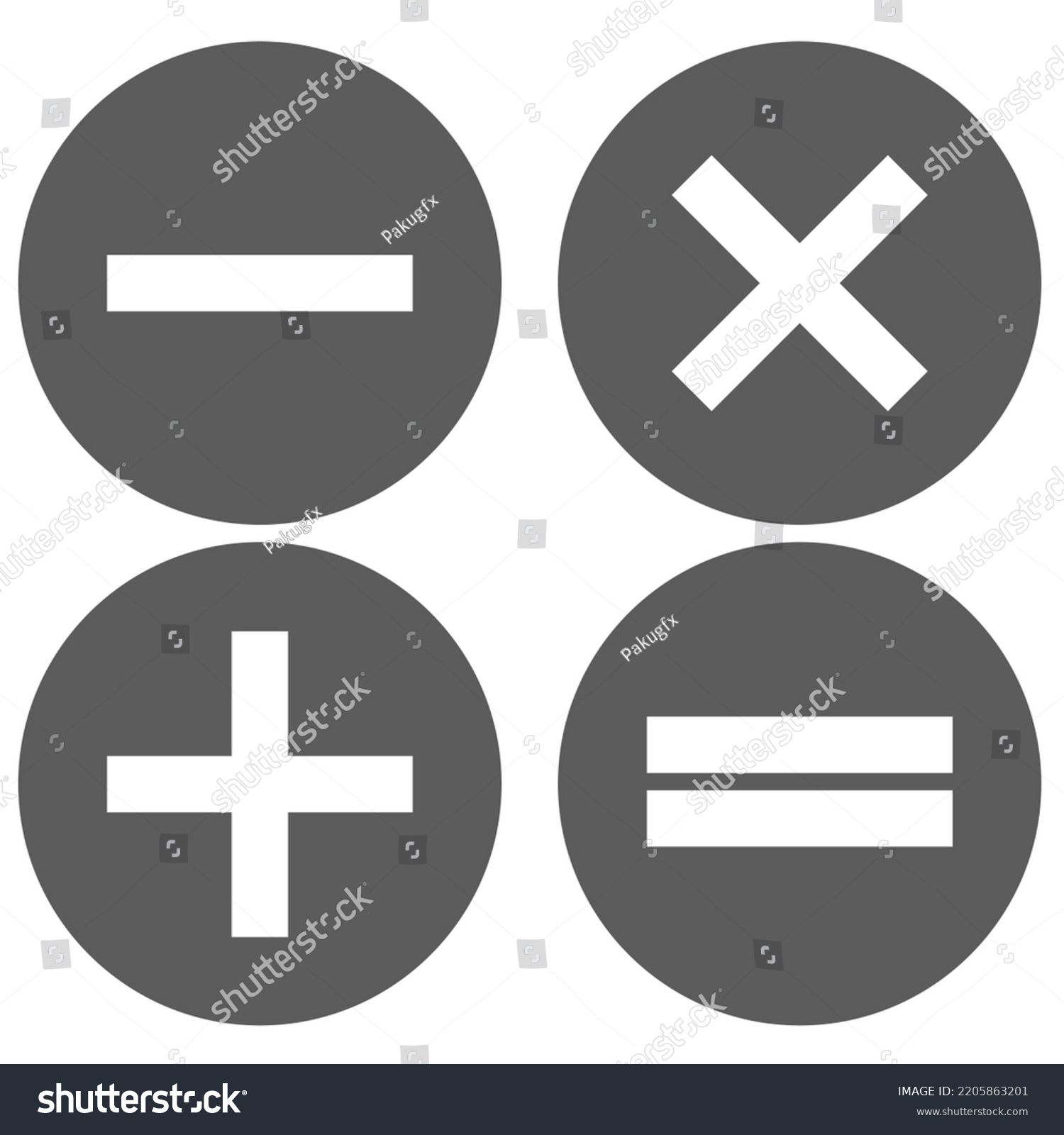 Basic Mathematical Calculation Symbols White Background Stock Vector ... Basic Mathematical Calculation Symbols White Background Stock Vector ...
