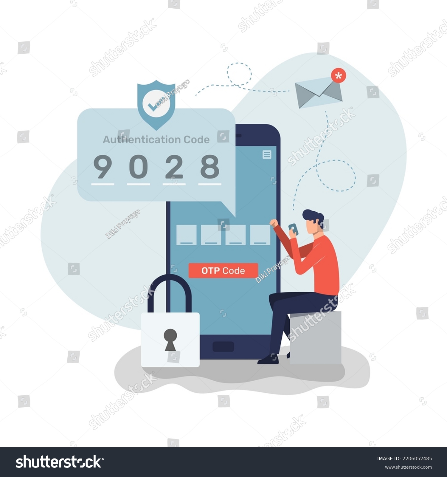 Verification Pin Code Security Code Message Stock Vector (Royalty Free ...