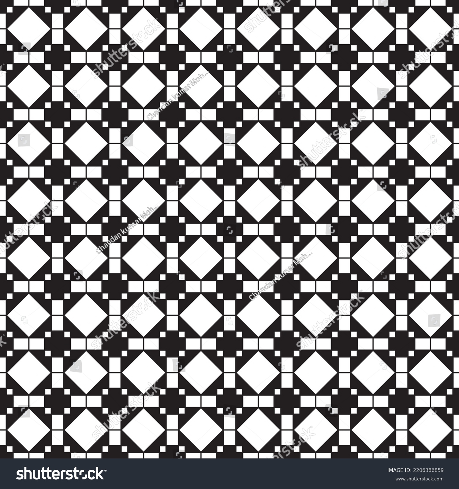 Dimond Square Tile Pattern Polygon Seamless Stock Vector Royalty Free
