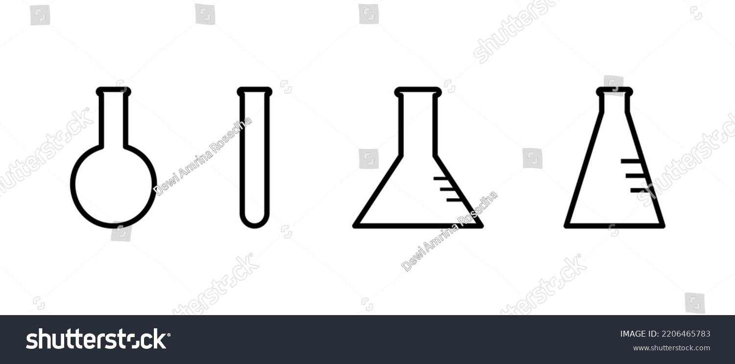 Large Set Chemistry Lab Diagrammatic Icons Stock Vector (Royalty Free ...