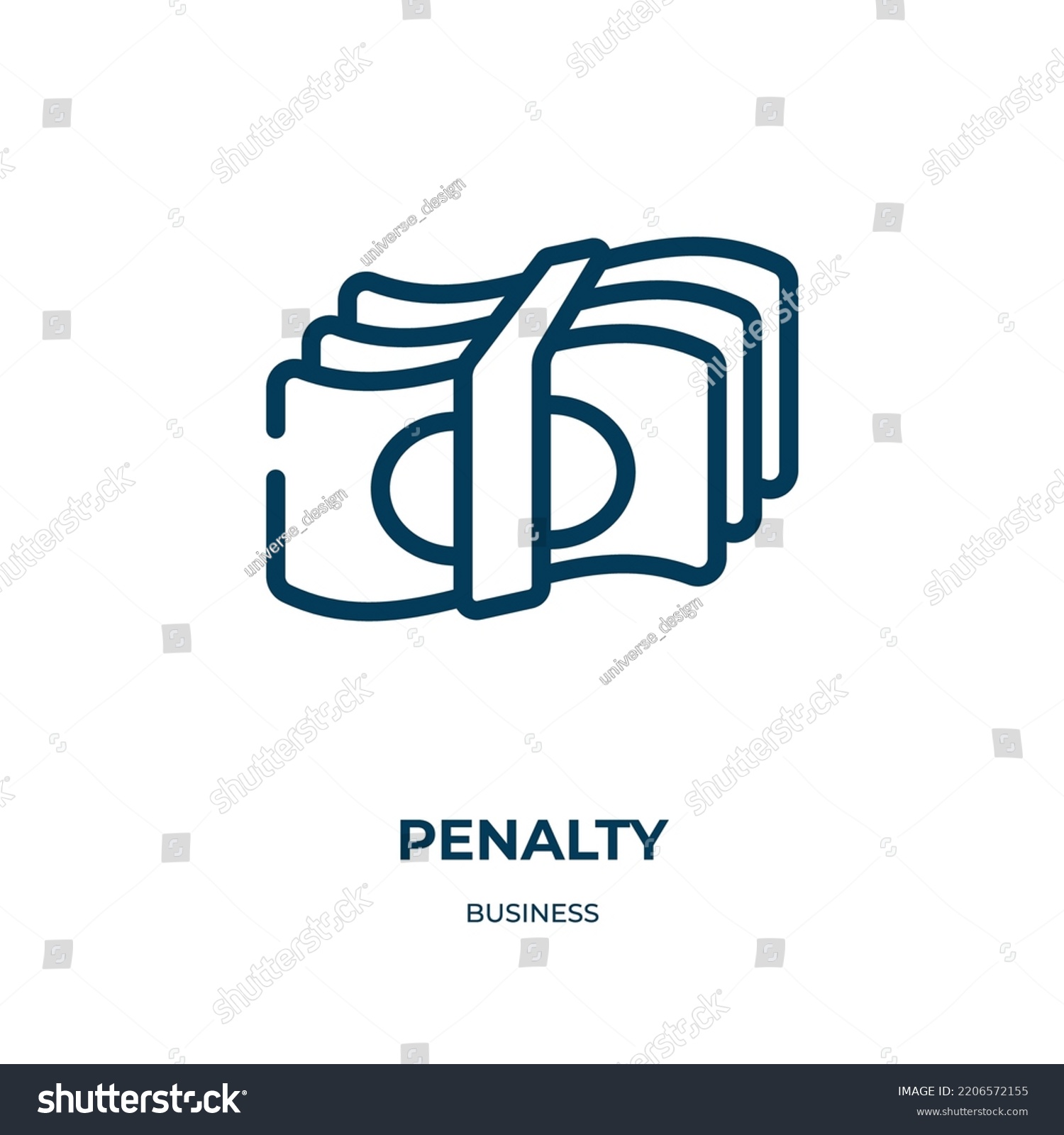 Penalty Icon Linear Vector Illustration Business Stock Vector (Royalty ... Penalty Icon Linear Vector Illustration Business Stock Vector (Royalty ...